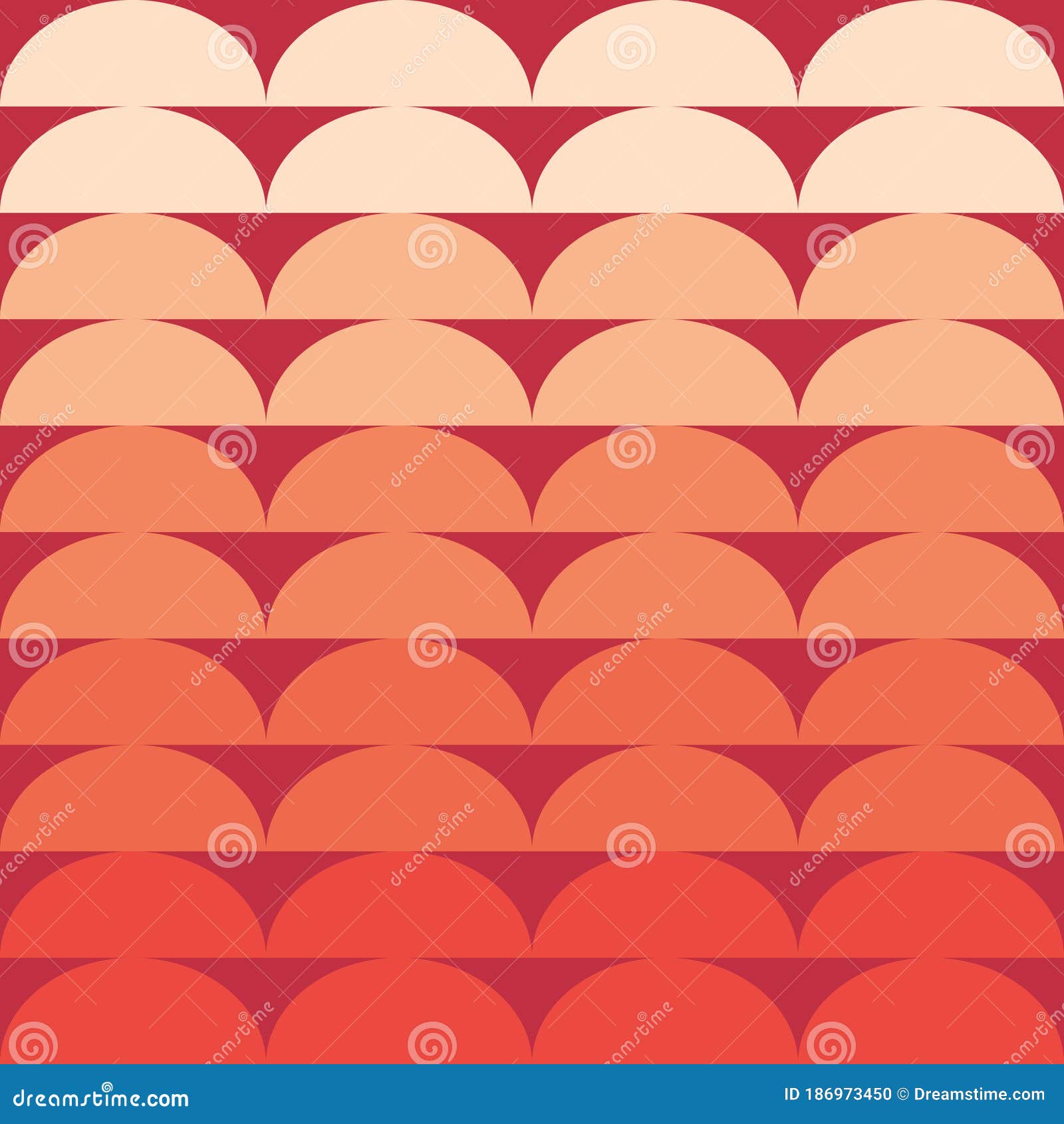 Seamless Repeating Pattern of Halfcircles Stock Illustration - Illustration of collection ...