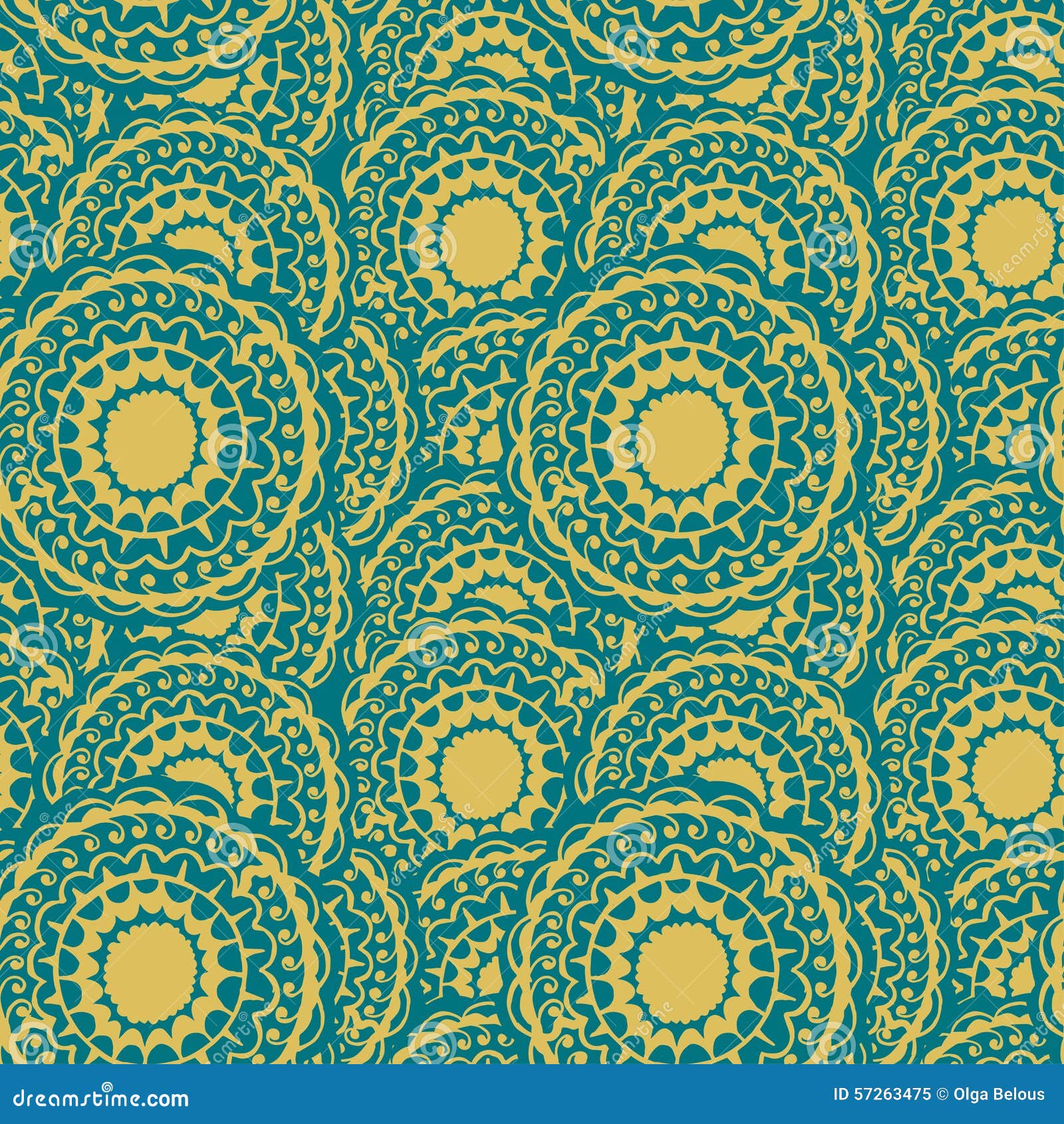 Abstract Seamless with Round Gold Pattern Stock Vector - Illustration ...