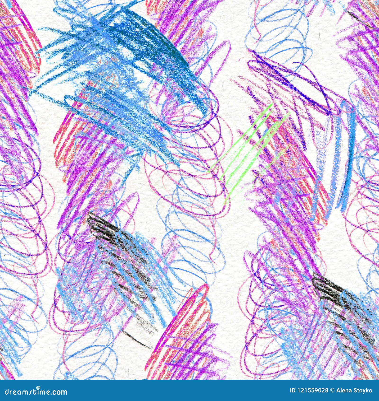 Scribble Hand Drawn Pattern Stock Illustration - Illustration of ...