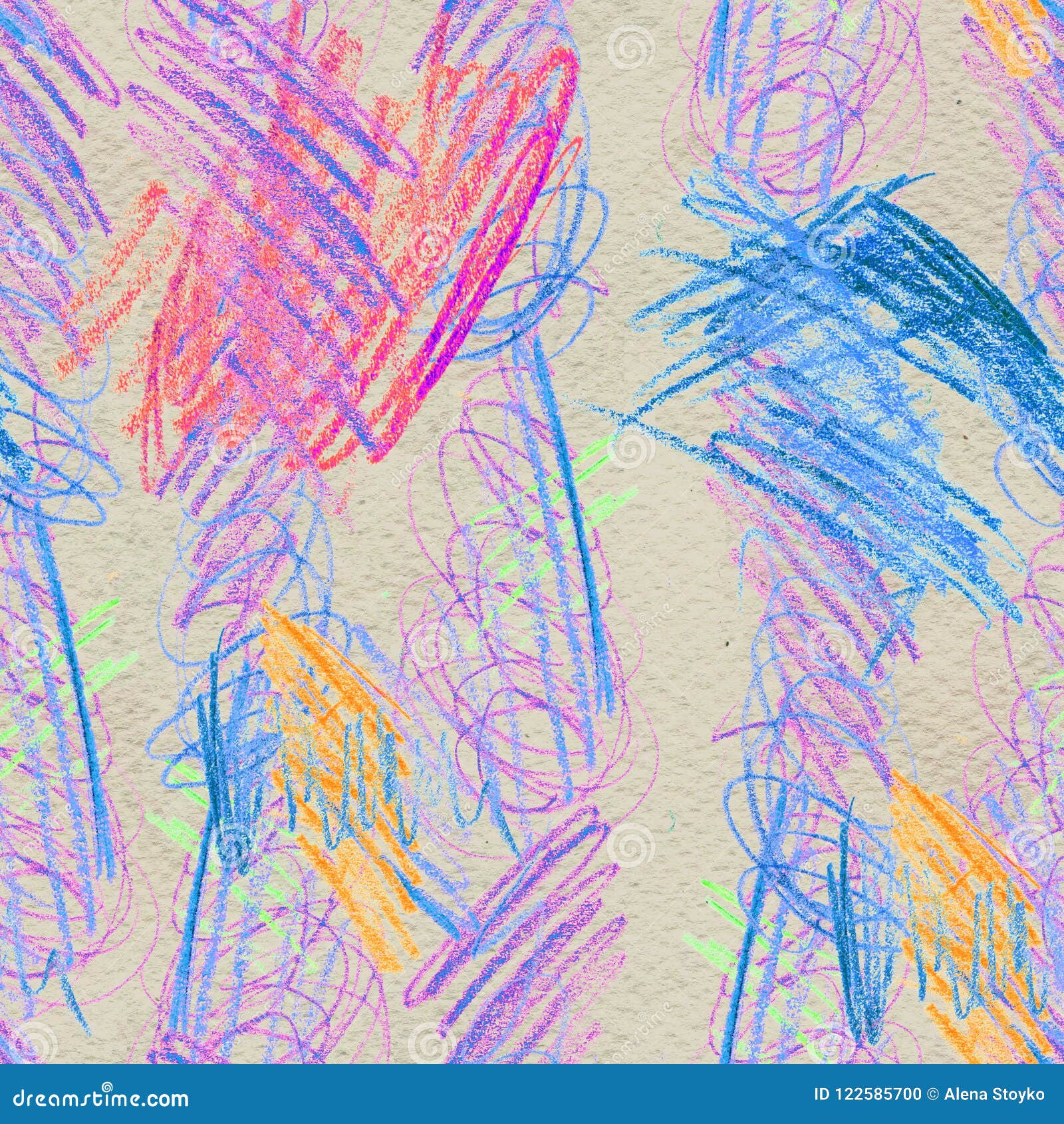 Scribble Hand Drawn Pattern Stock Illustration - Illustration of chalk ...