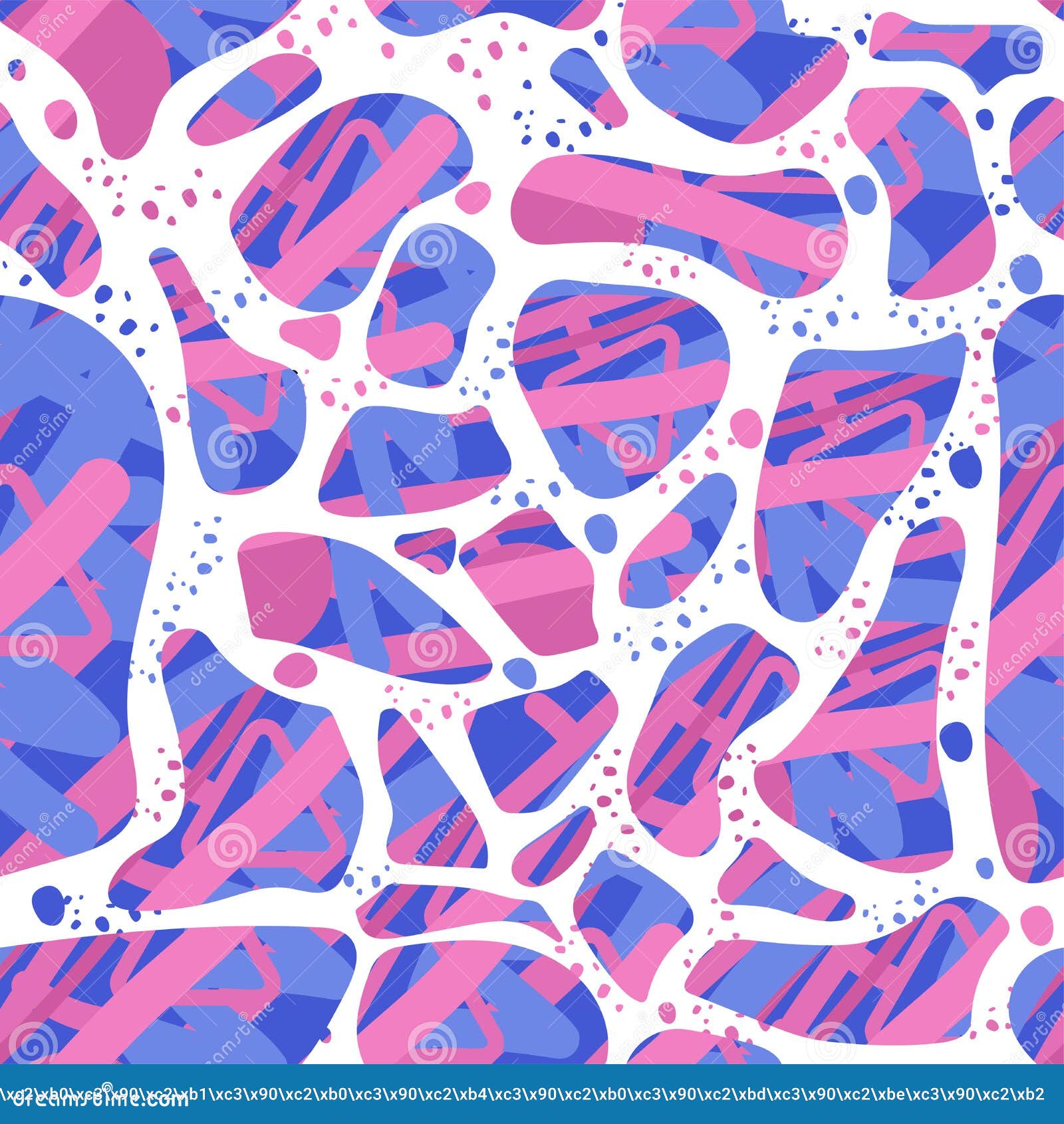 Abstract Seamless Shape in Vibrant Colors. Creative Repeating ...