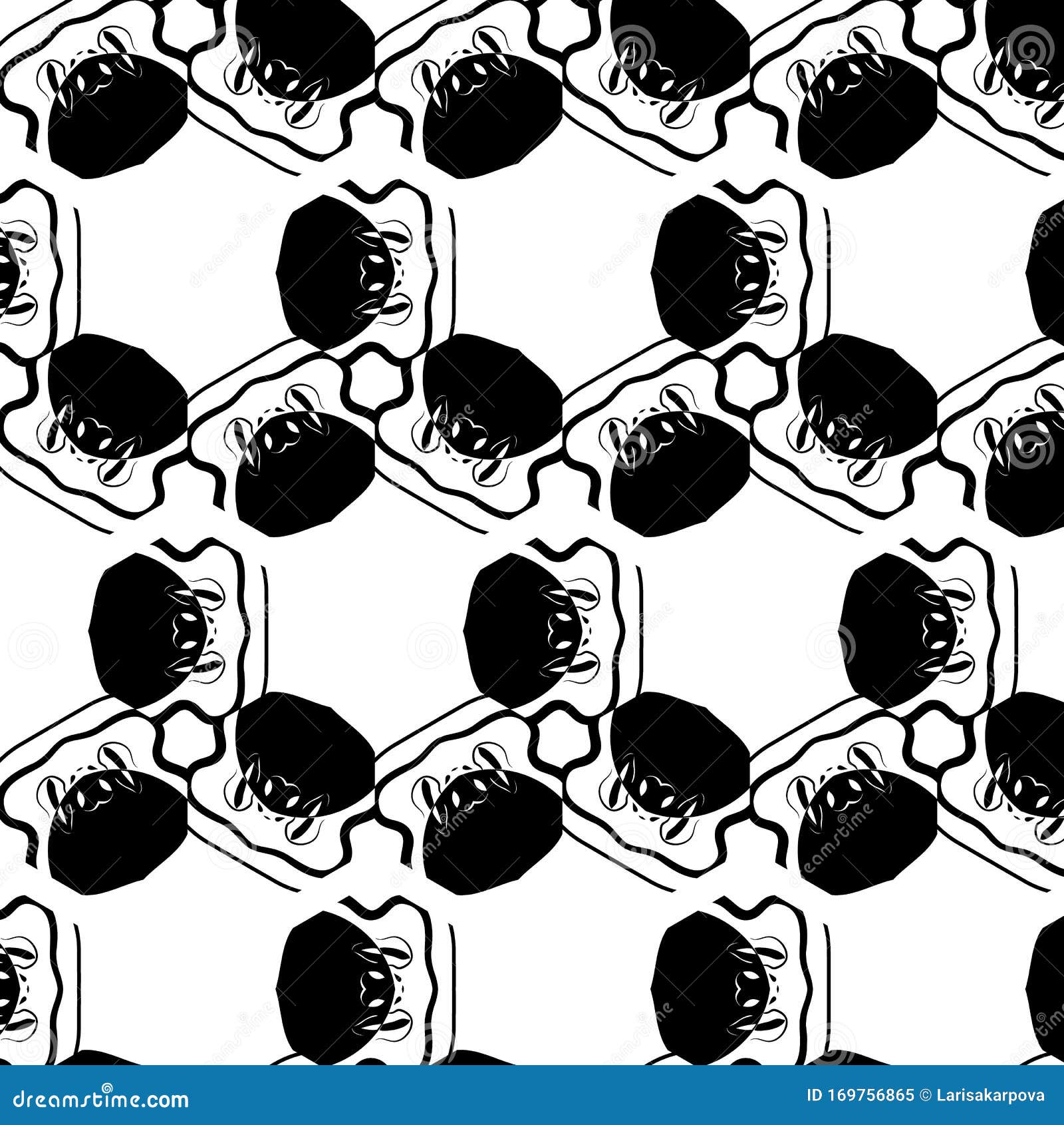 Abstract Seamless Simple Pattern Style Surrealism Avant-garde. Pattern ...