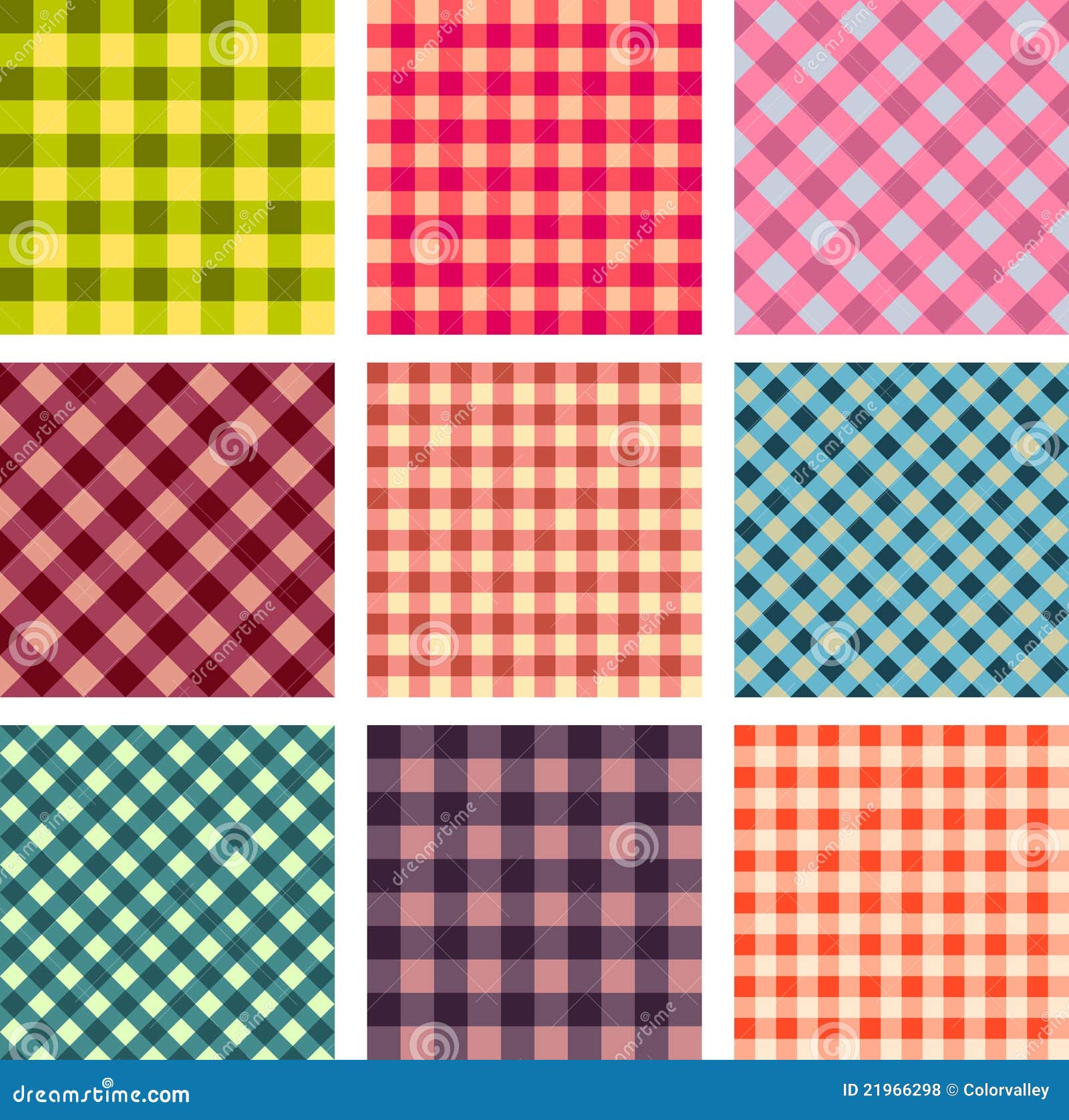 Abstract Seamless Square Pattern Set Stock Vector - Illustration of ...