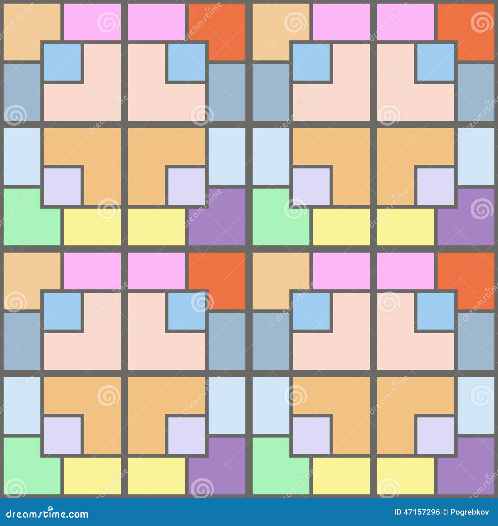 Abstract Seamless Stained-glass Pattern Stock Vector - Illustration of ...