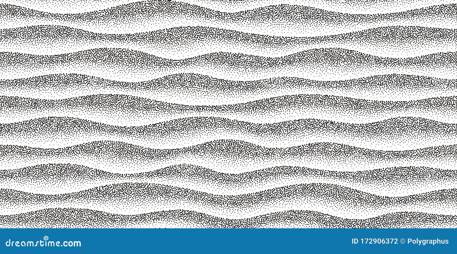 Abstract Seamless Stippled Halftoned Waves Pattern Stock Vector ...