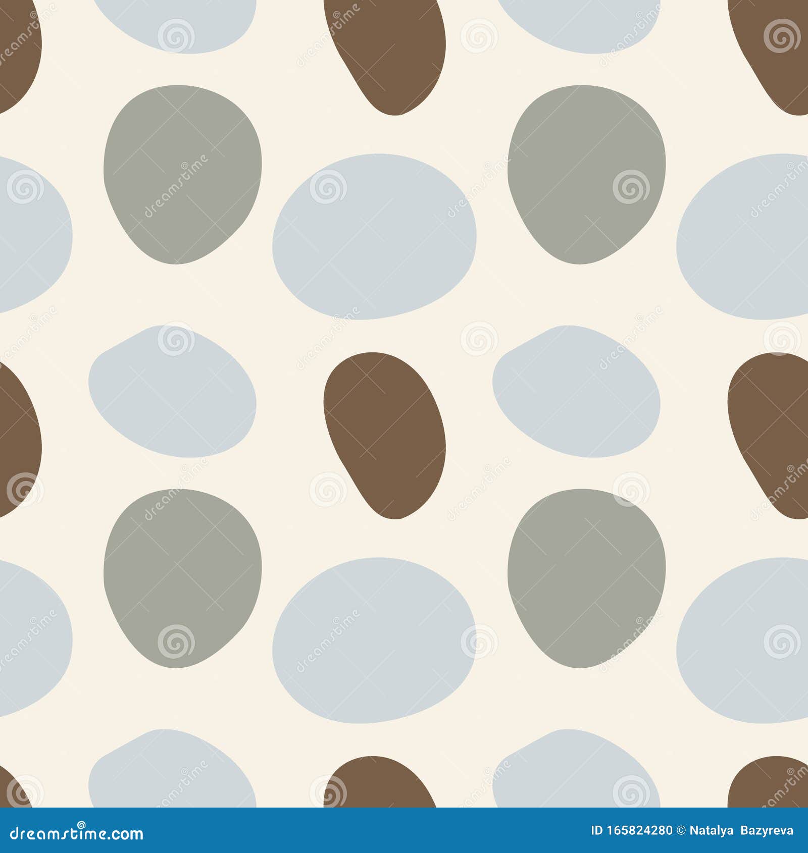 Abstract Seamless Texture with Organic Circle Shapes Stock Illustration ...