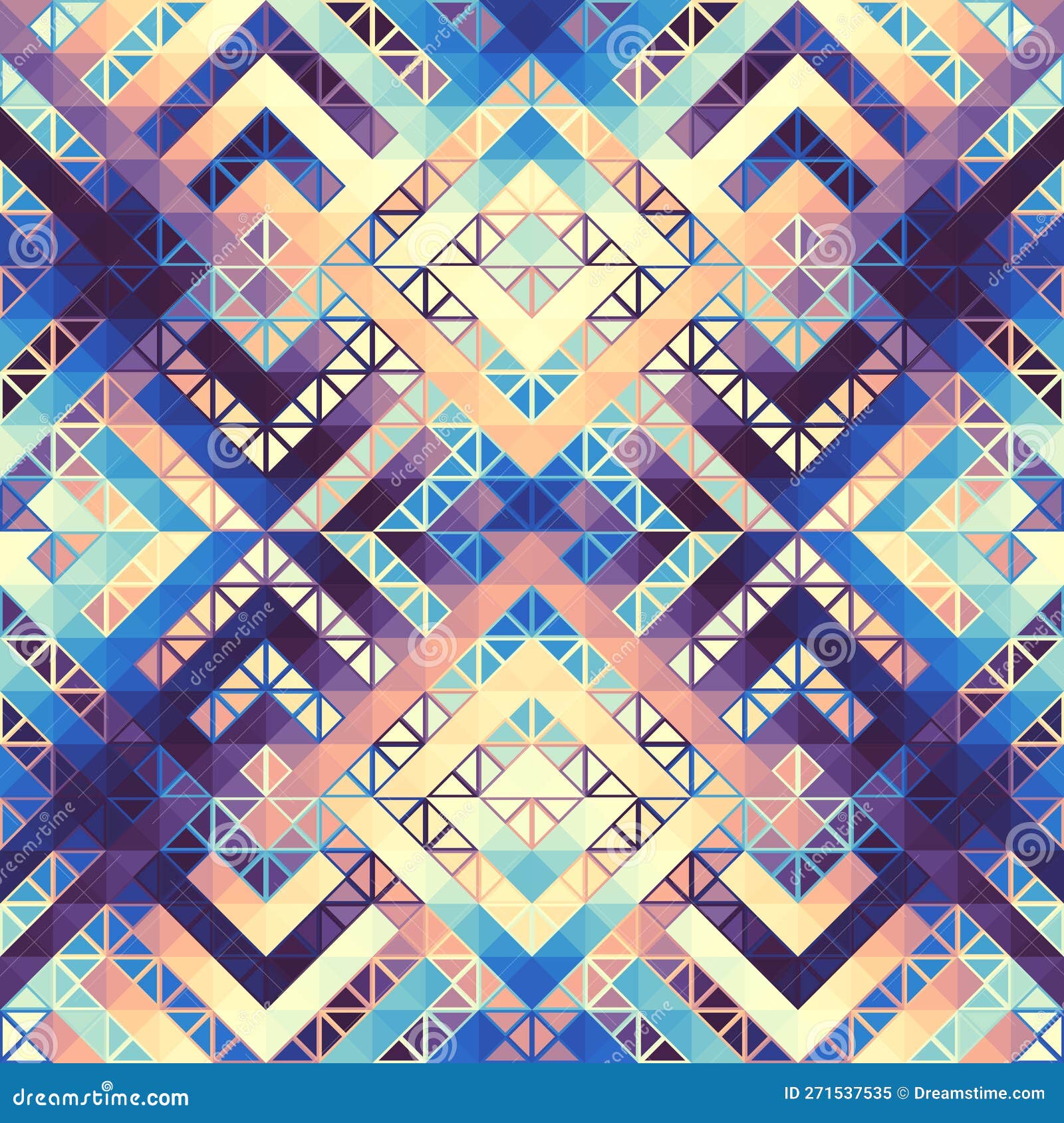 Geometric Abstract Triangles Pattern. Seamless Vector Image. Stock ...