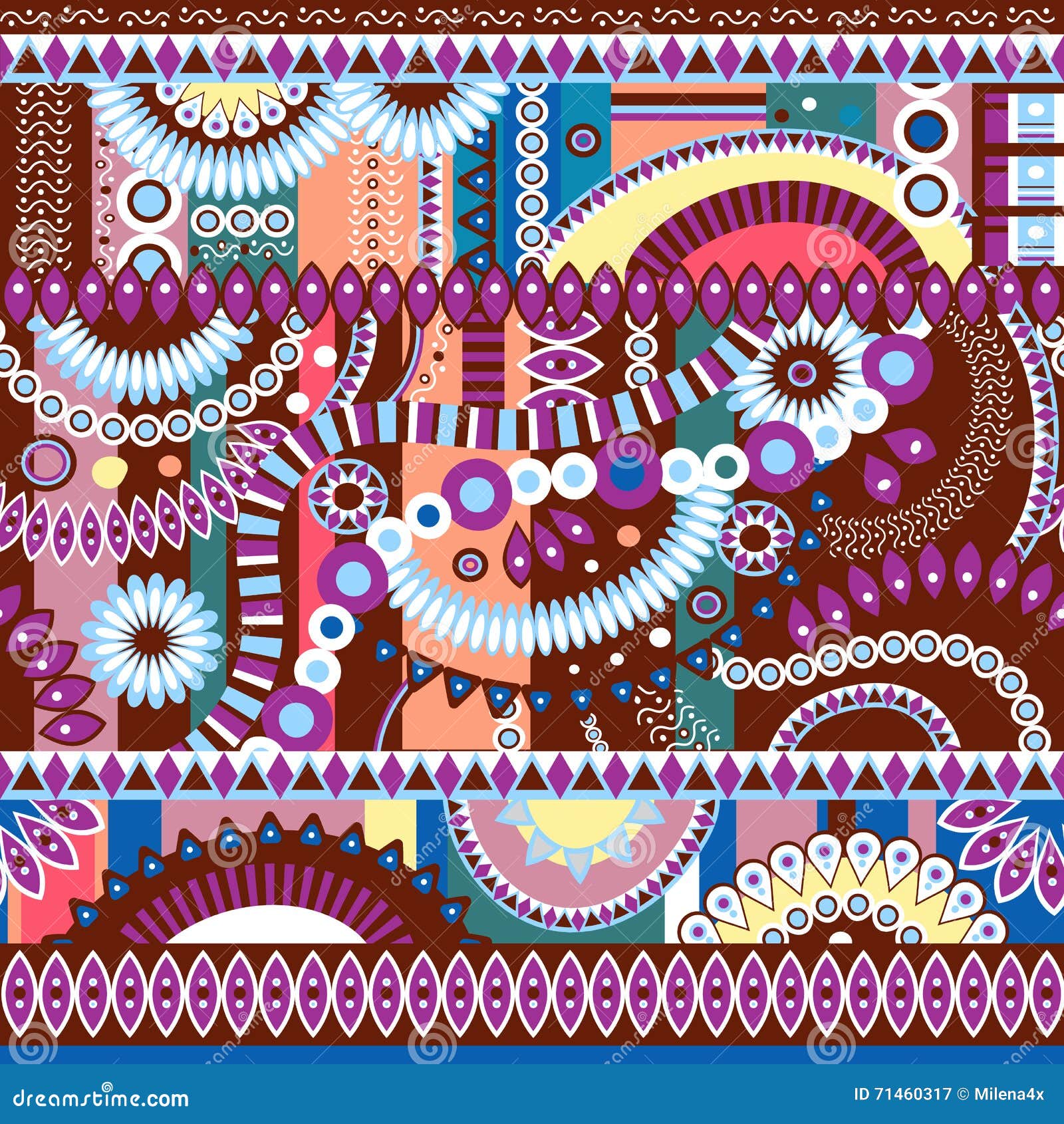 Abstract Seamless Tribal Ethnic Background,color Vector Stock Vector ...