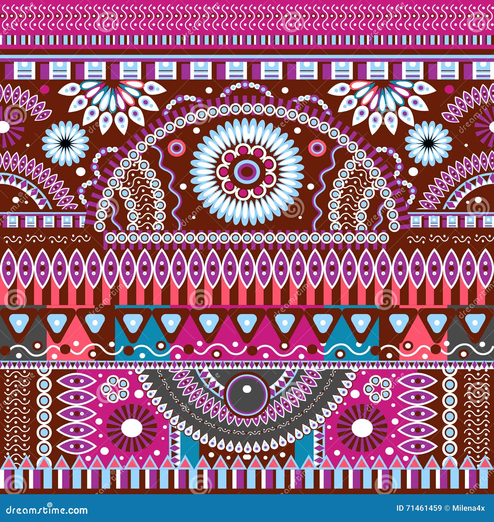 Abstract Seamless Tribal Ethnic Background,color Vector Stock Vector ...