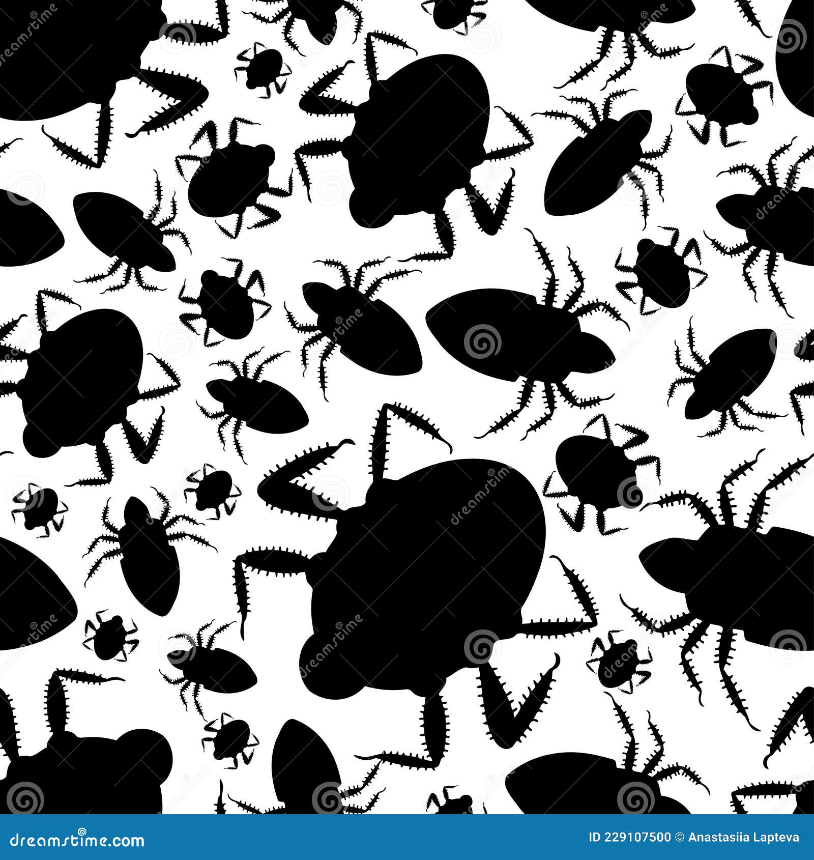 Abstract Seamless Vector Black and White Lined Pattern of Illustrations ...