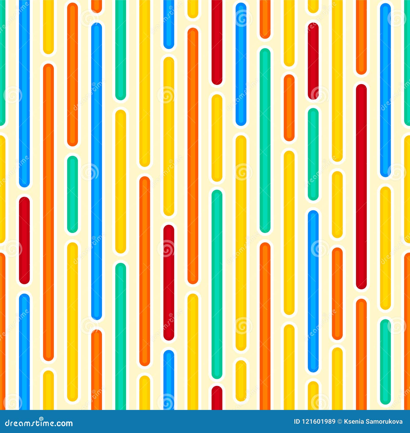 Abstract Seamless Pattern of Colorful Striped Rows Stock Vector ...