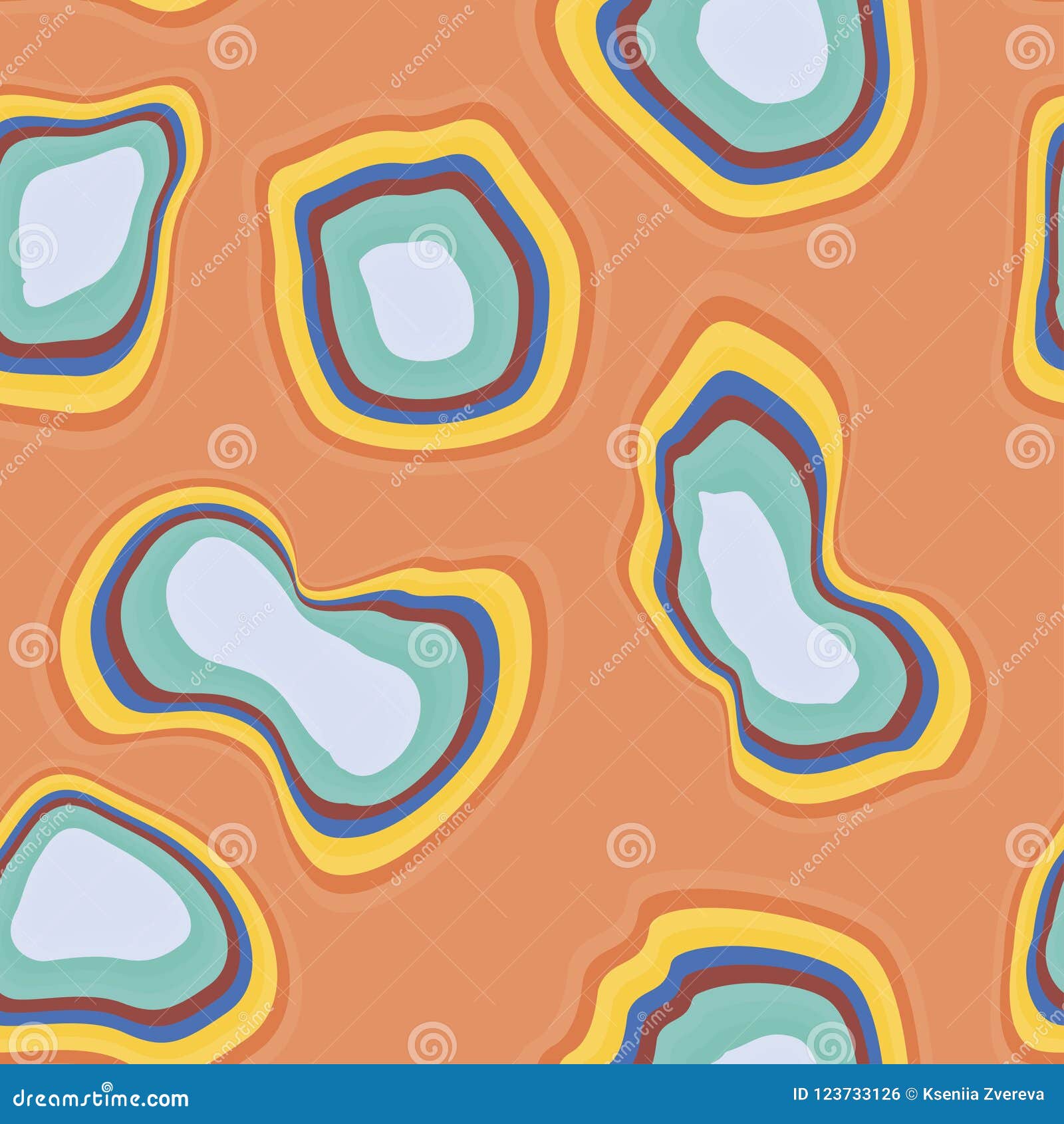 Abstract Seamless Vector Orange Colored Holes Pattern Stock Vector ...