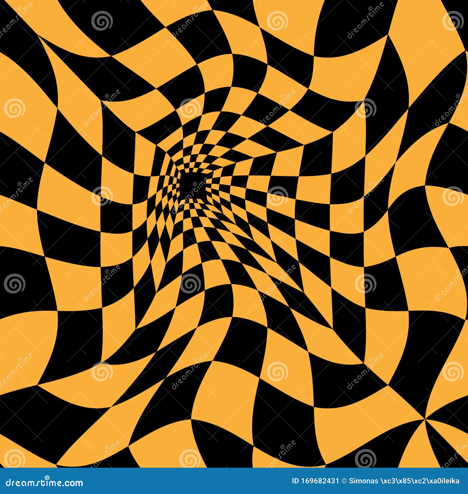 Abstract Seamless Vector Pattern. Distorted Space. Optical Illusion ...