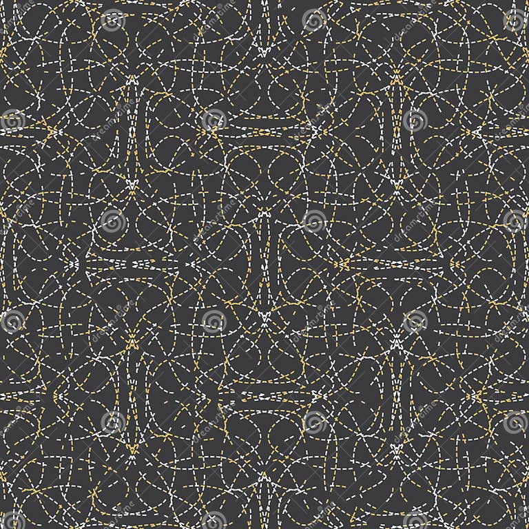 Abstract Seamless Vector Pattern Illustration with Ripped Threads on ...