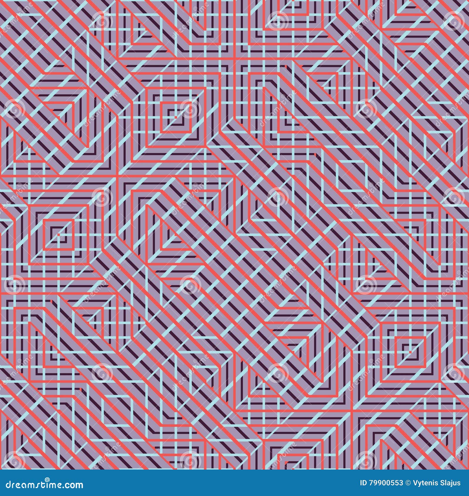 Abstract Seamless Vector Pattern Of Intersecting Diagonal Ornaments