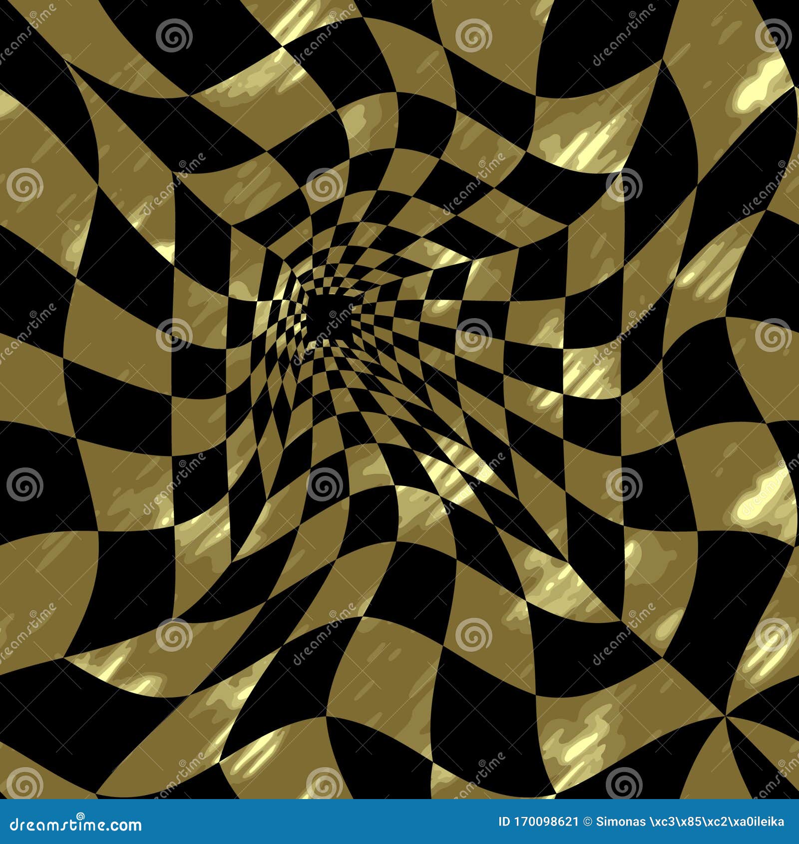 Abstract Seamless Vector Pattern. Distorted Space. Optical Illusion ...