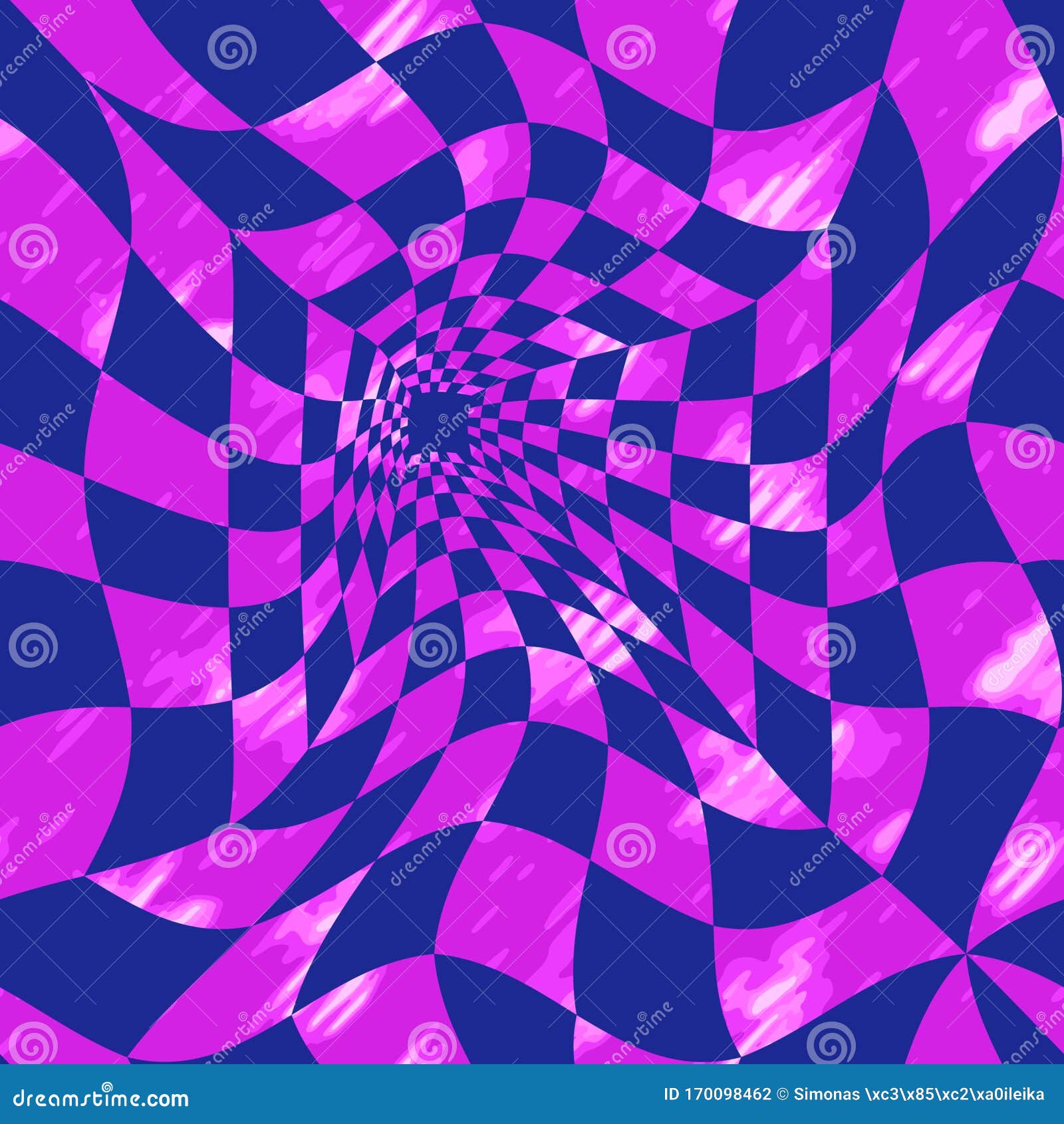 Abstract Seamless Vector Pattern. Distorted Space. Optical Illusion ...