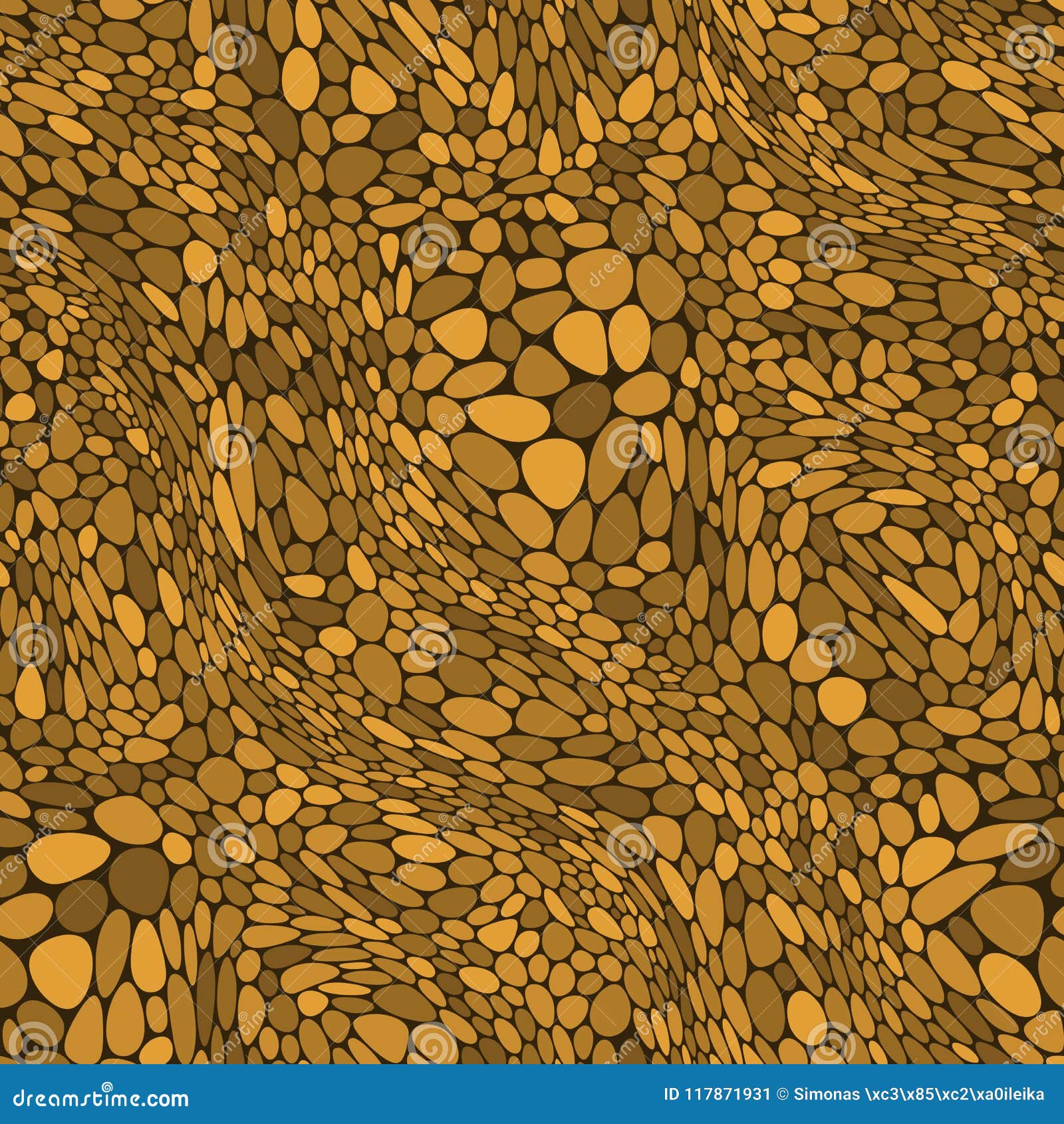 Abstract Seamless Vector Pattern of Pebbles. Isolated from the ...