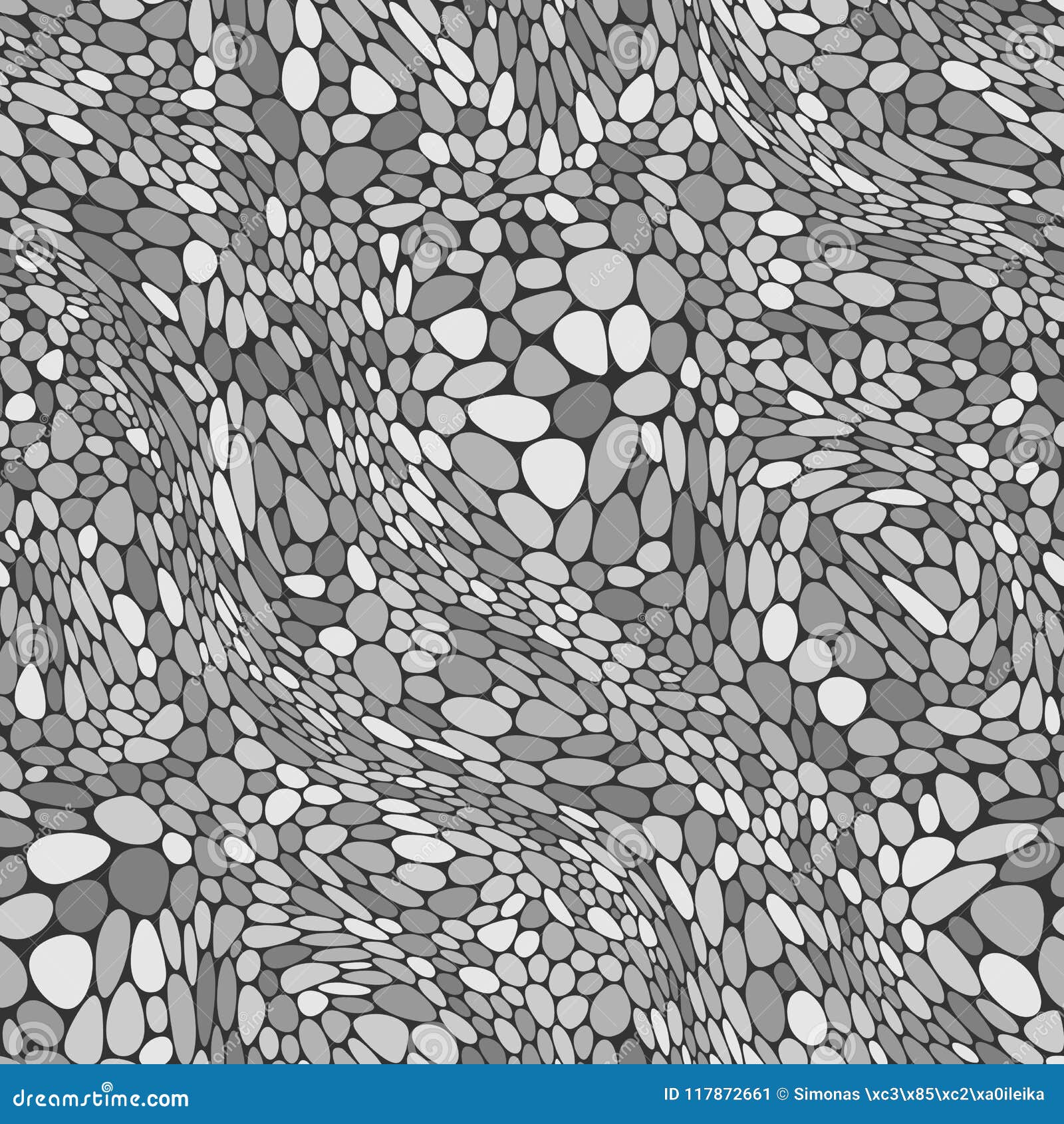 Abstract Seamless Vector Pattern of Pebbles. Mosaic. Isolated from the ...