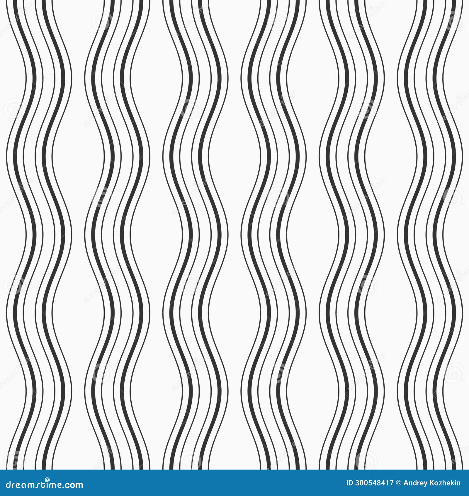 Abstract Seamless Vector Pattern with Smooth Wavy Lines, Curves Stock ...