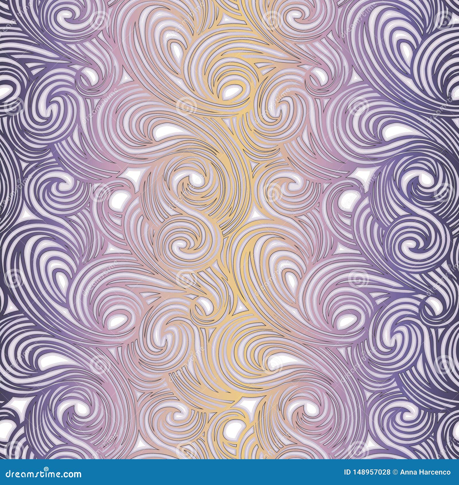 Abstract Seamless Vector Pattern. Vortex Stripes Pattern. Design Cover ...