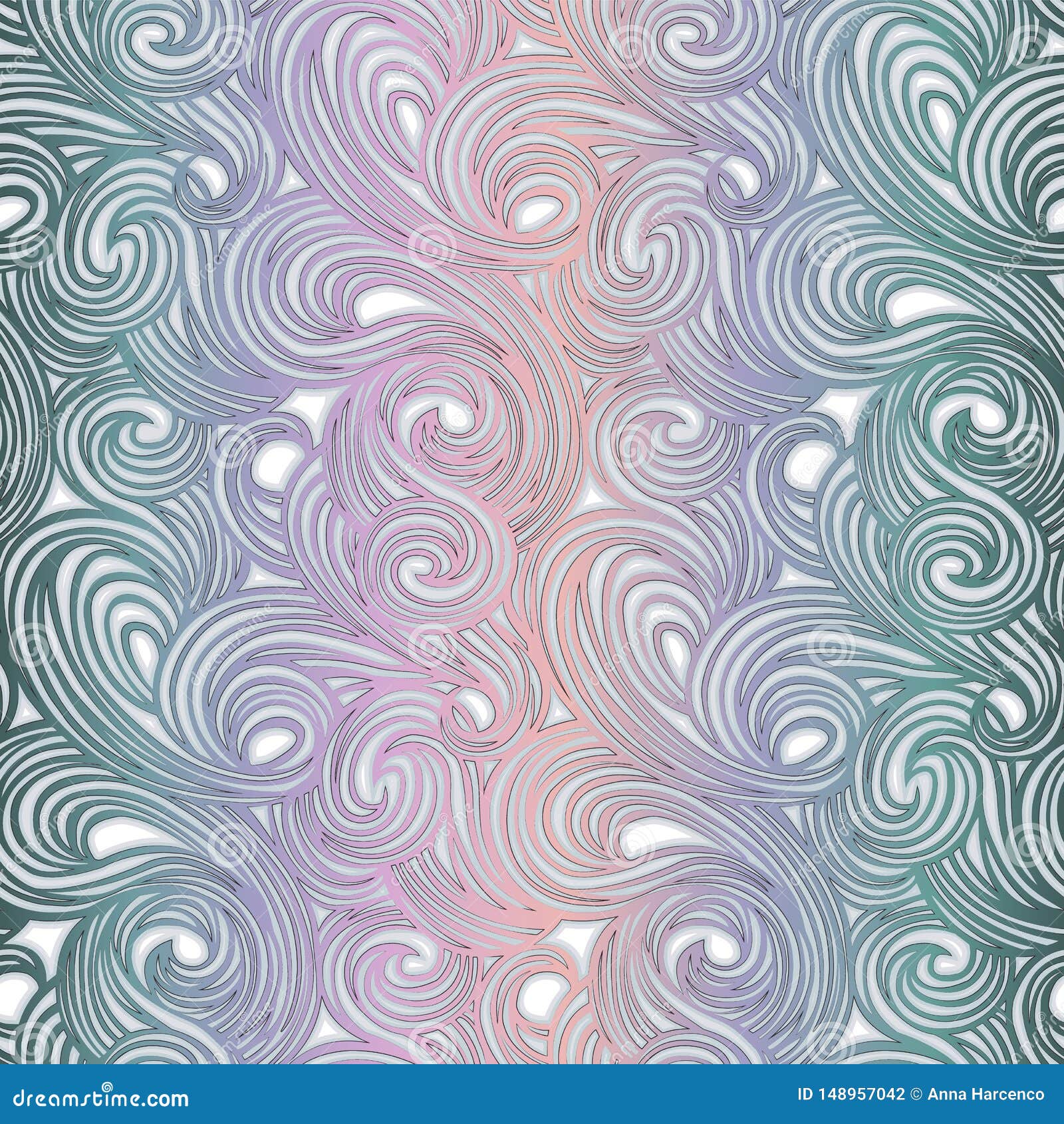 Abstract Seamless Vector Pattern. Vortex Stripes Pattern. Design Cover ...