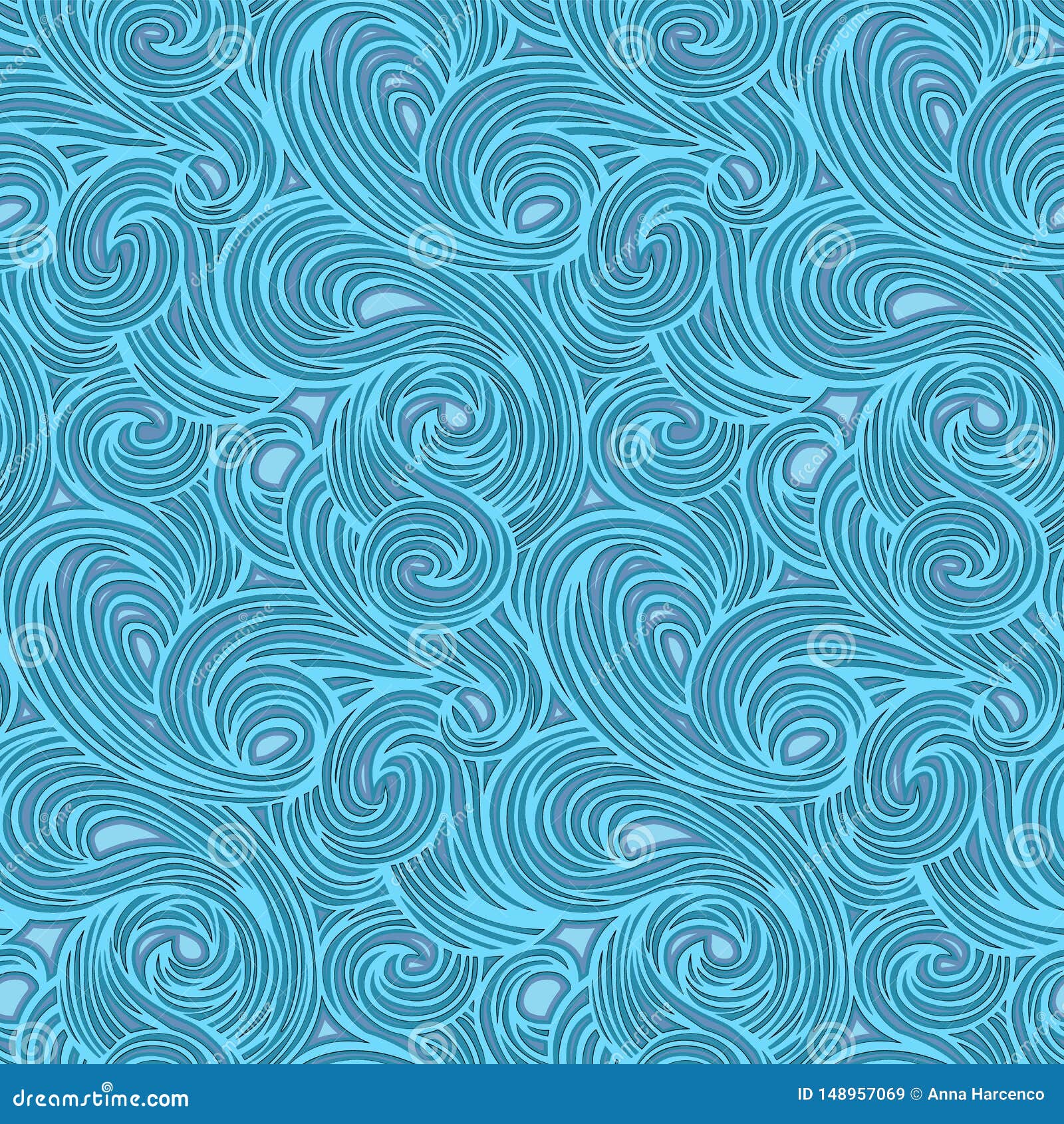 Abstract Seamless Vector Pattern. Vortex Stripes Pattern. Design Cover ...