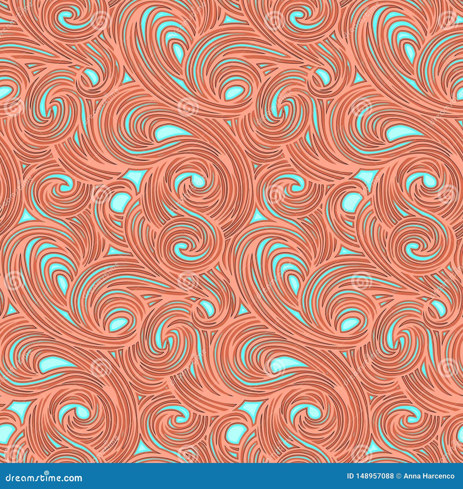 Abstract Seamless Vector Pattern. Vortex Stripes Pattern. Design Cover ...