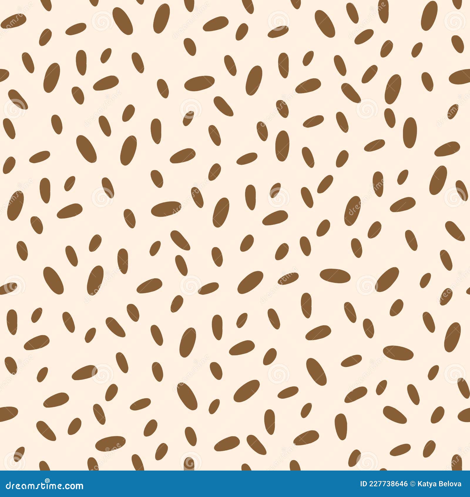 Abstract Seamless Vector Patterns. Brown Spots, Dots, Irregular ...