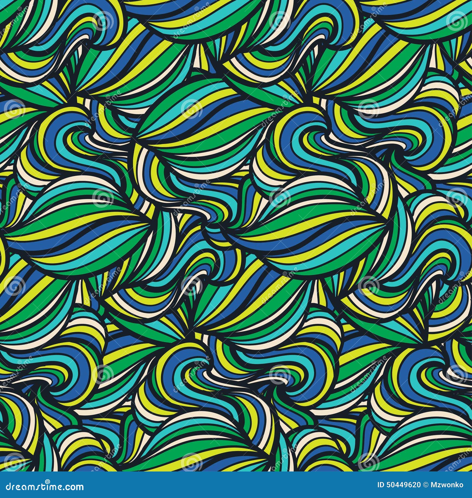 Abstract Seamless Wavy Pattern Stock Illustration - Illustration of ...