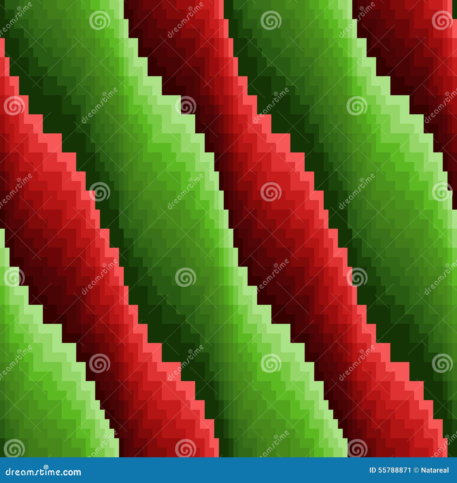 Abstract Seamless Wavy Red and Green Stripes Stock Vector ...