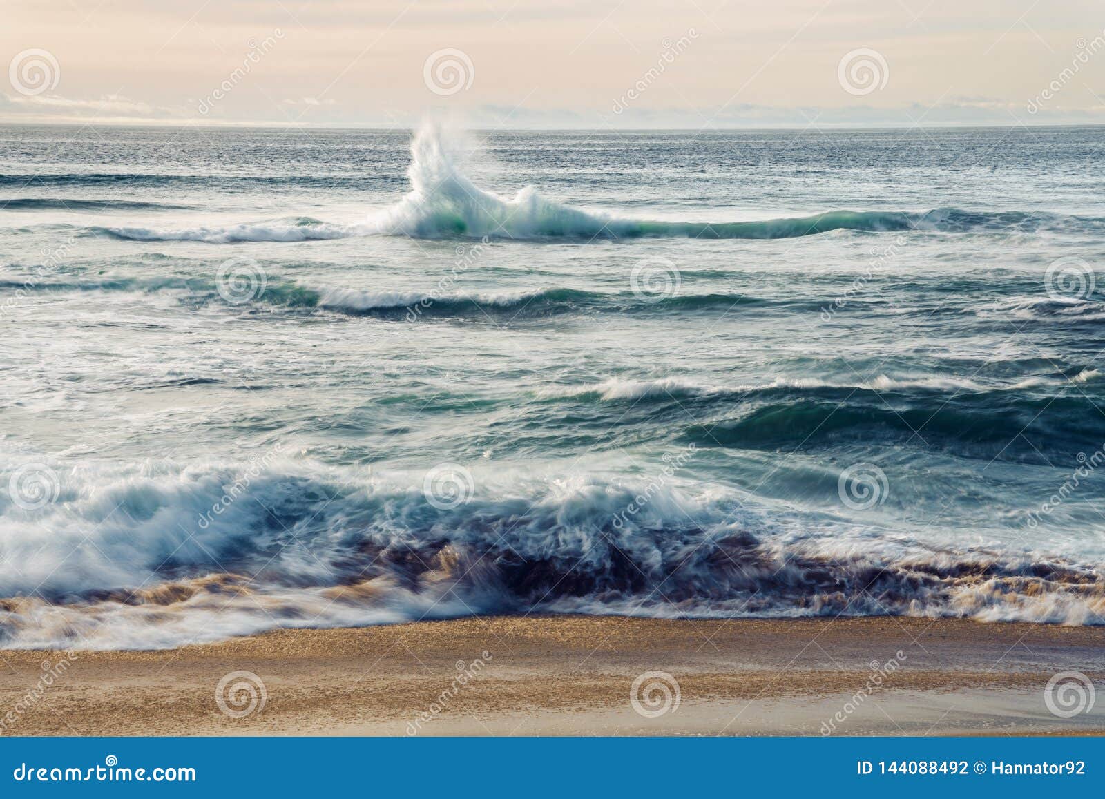 Abstract Seascape, Crushing Waves Stock Photo - Image of motion, beach ...
