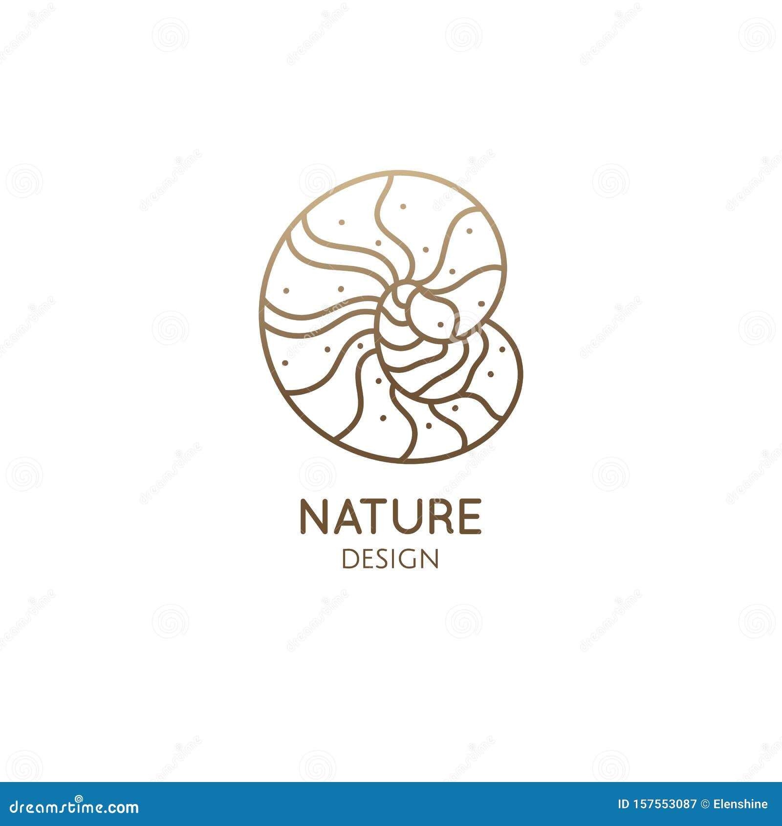 Abstract Seashell Round Simple Logo Stock Vector - Illustration of ...