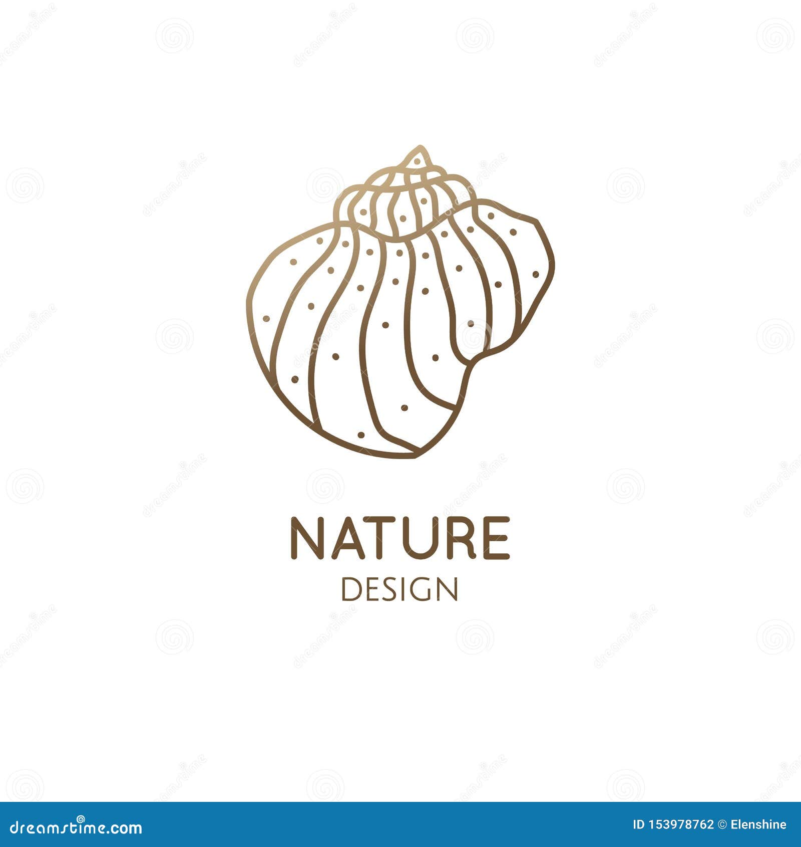 Abstract Seashell Simple Logo Stock Vector - Illustration of marine ...