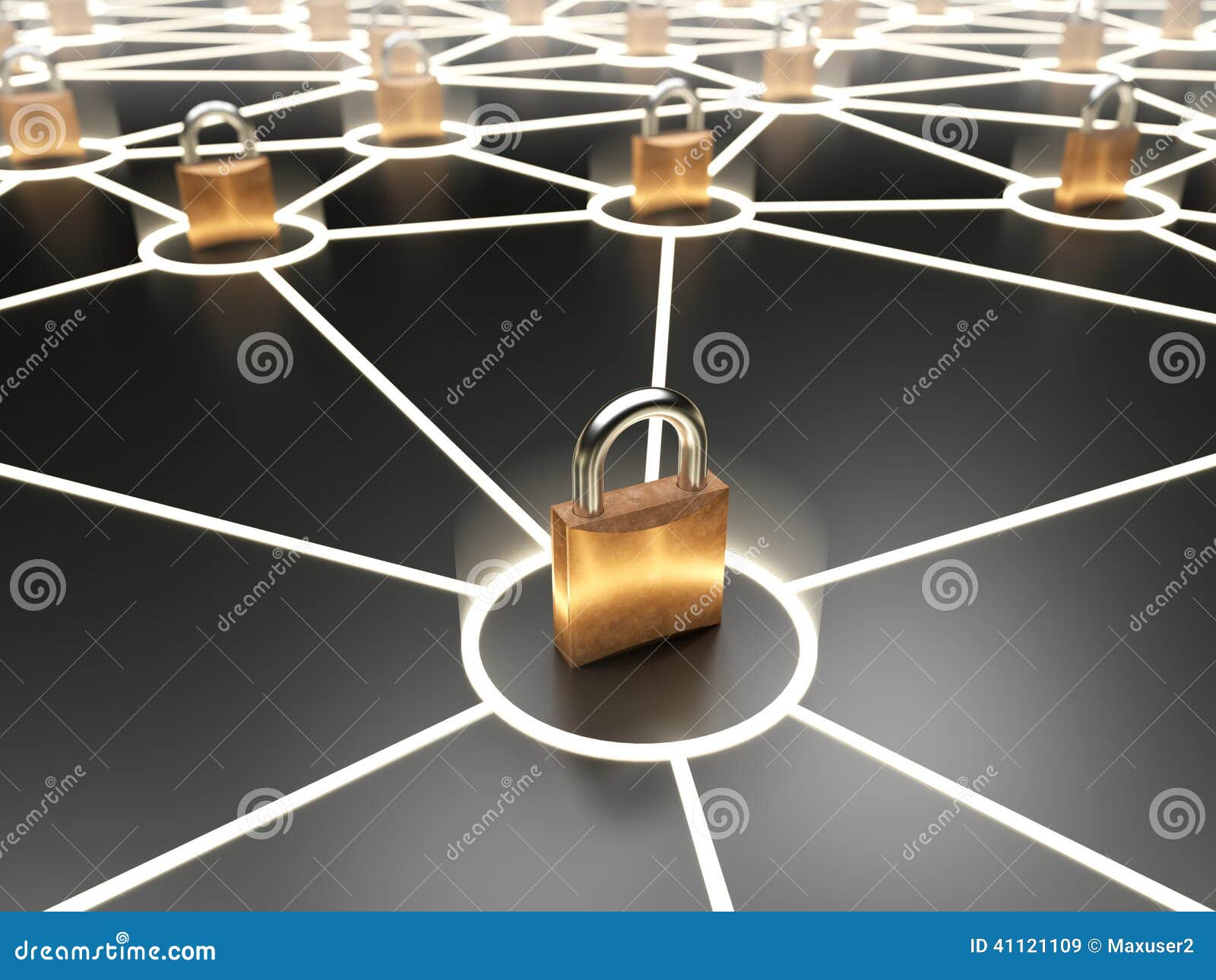 Abstract Secure Network Concept Stock Image - Image of link, internet ...