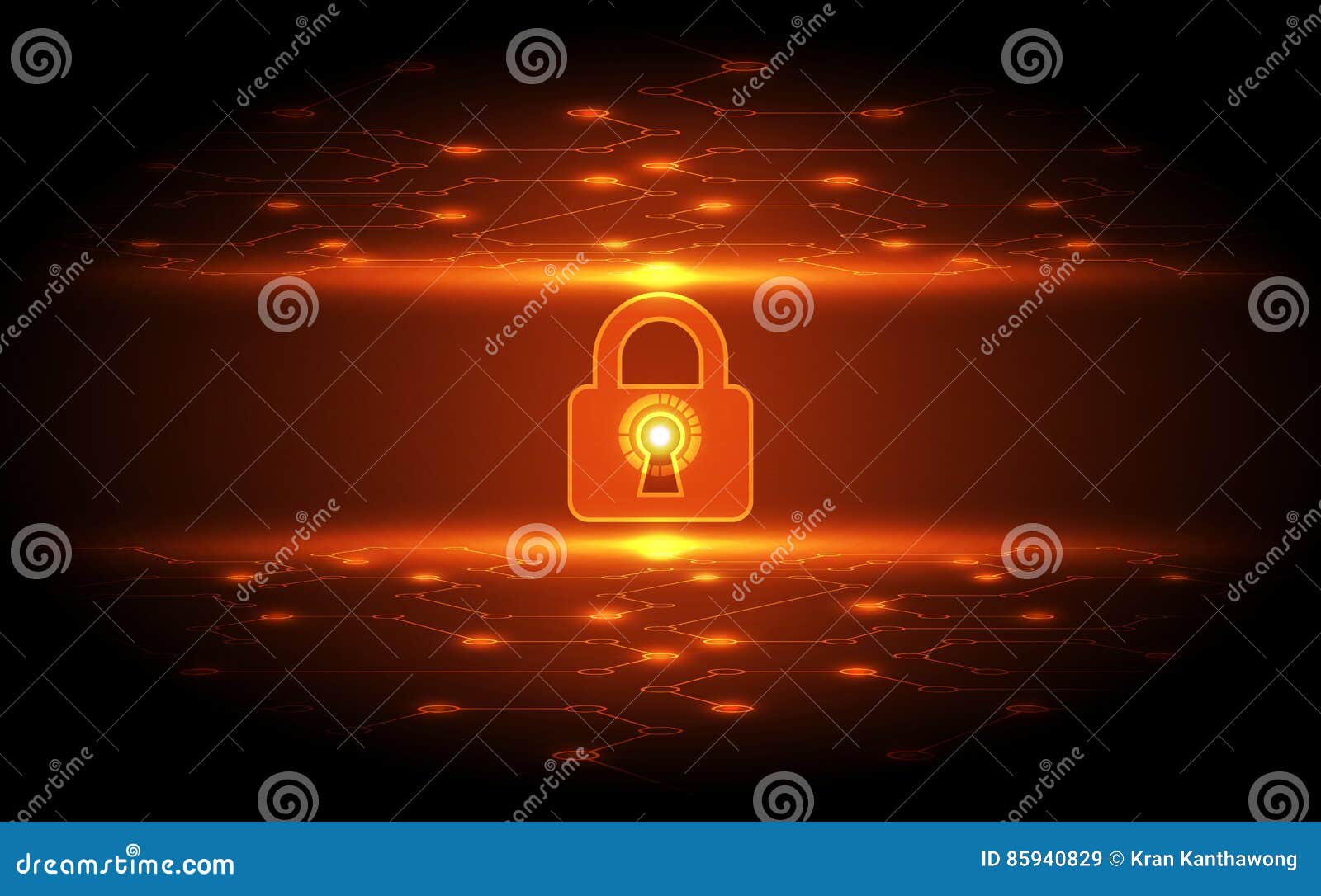 Abstract Security Digital Technology Background. Illustration Vector ...