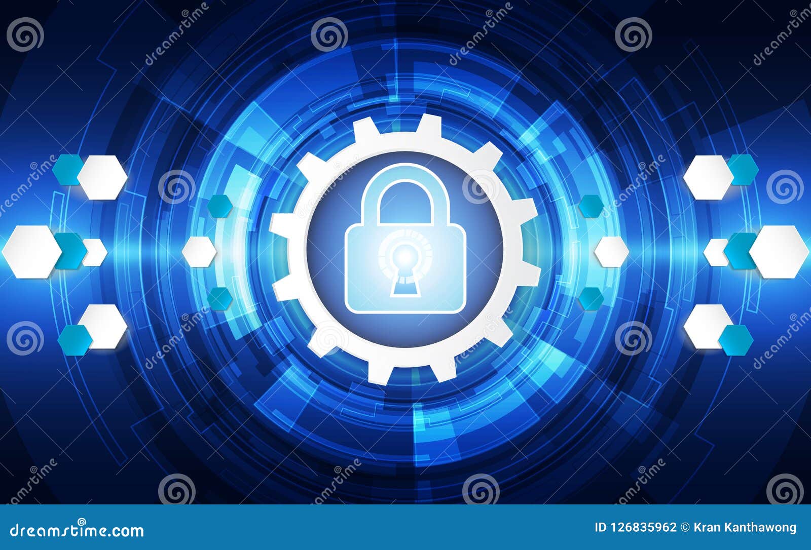 Abstract Security Digital Technology Background. Illustration Vector ...