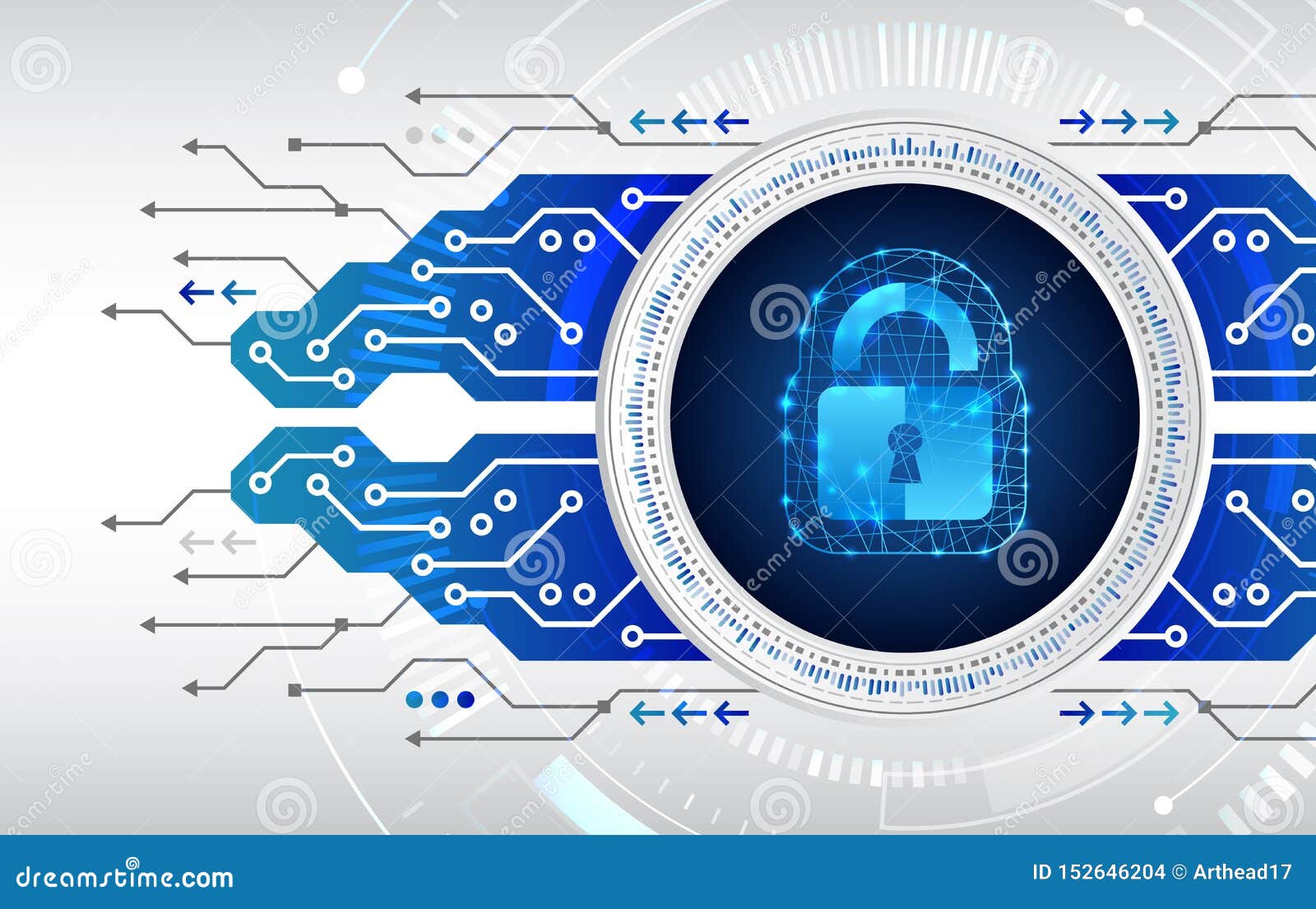 Abstract Security Digital Technology Background. Internet and ...