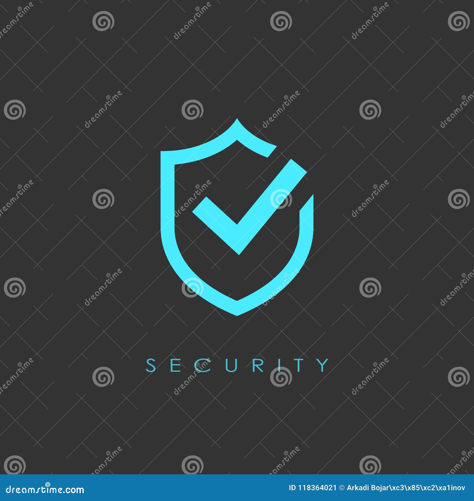 Abstract security logo stock vector. Illustration of check - 118364021