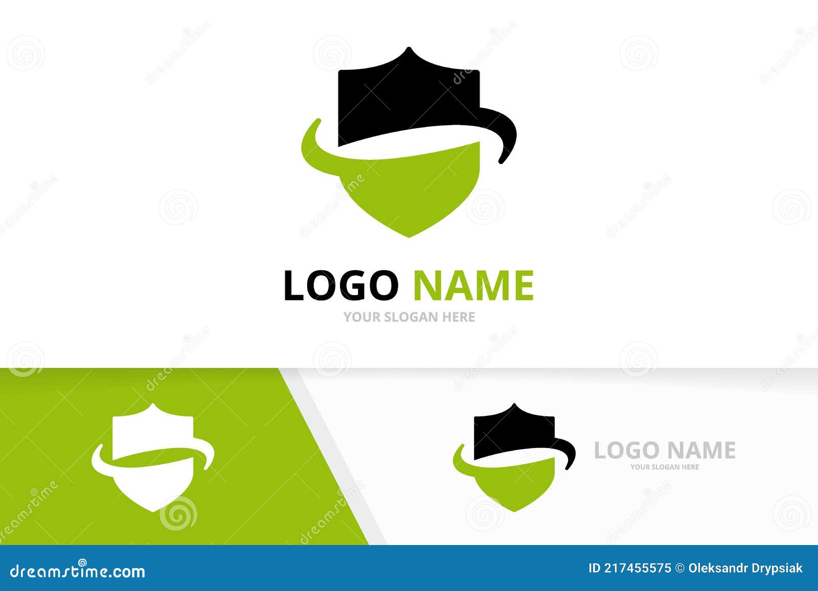 Abstract Security Logotype Design Template. Unique Shield Logo Stock ...
