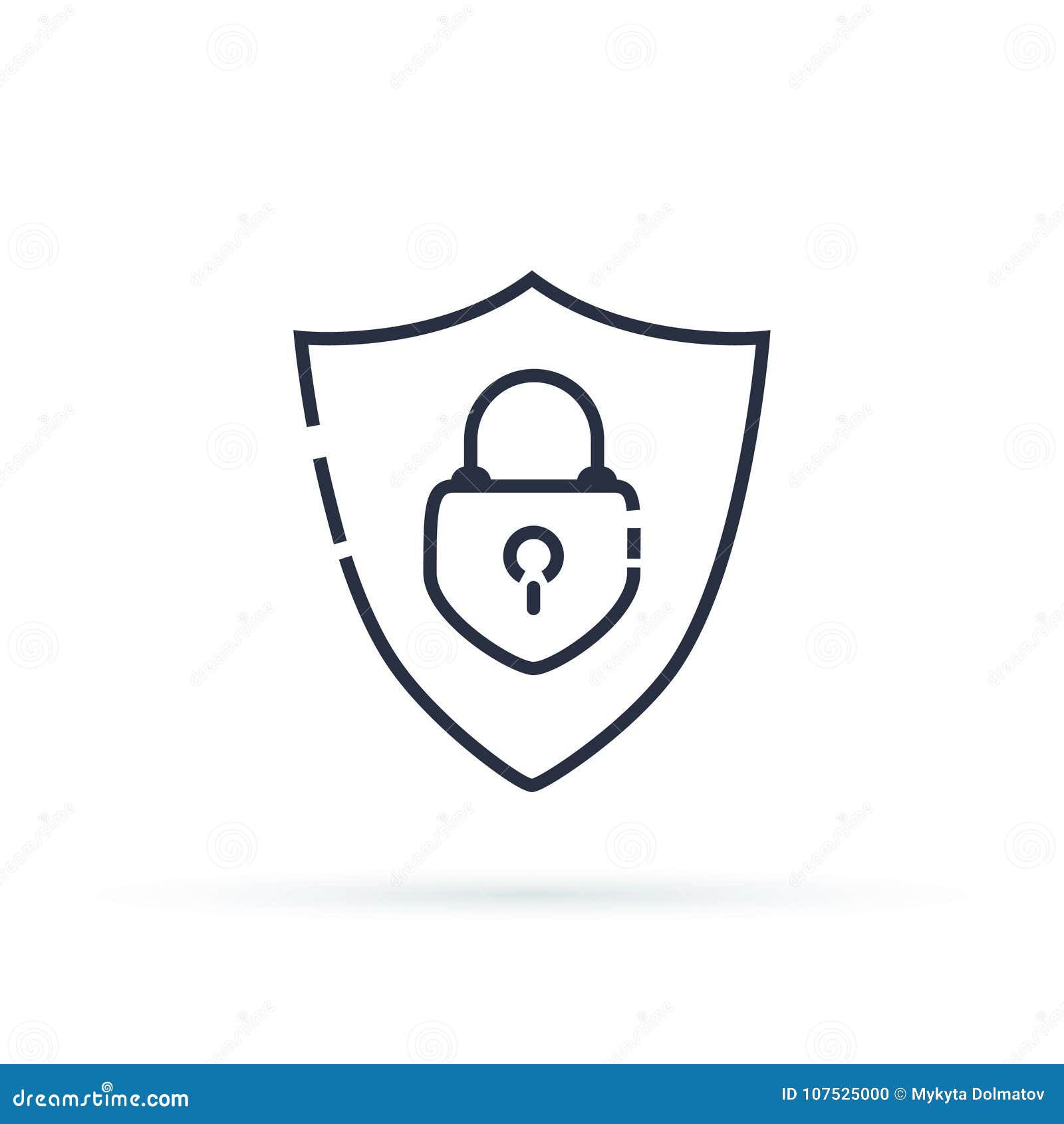 Abstract Security Vector Icon Illustration Isolated on Black Background ...