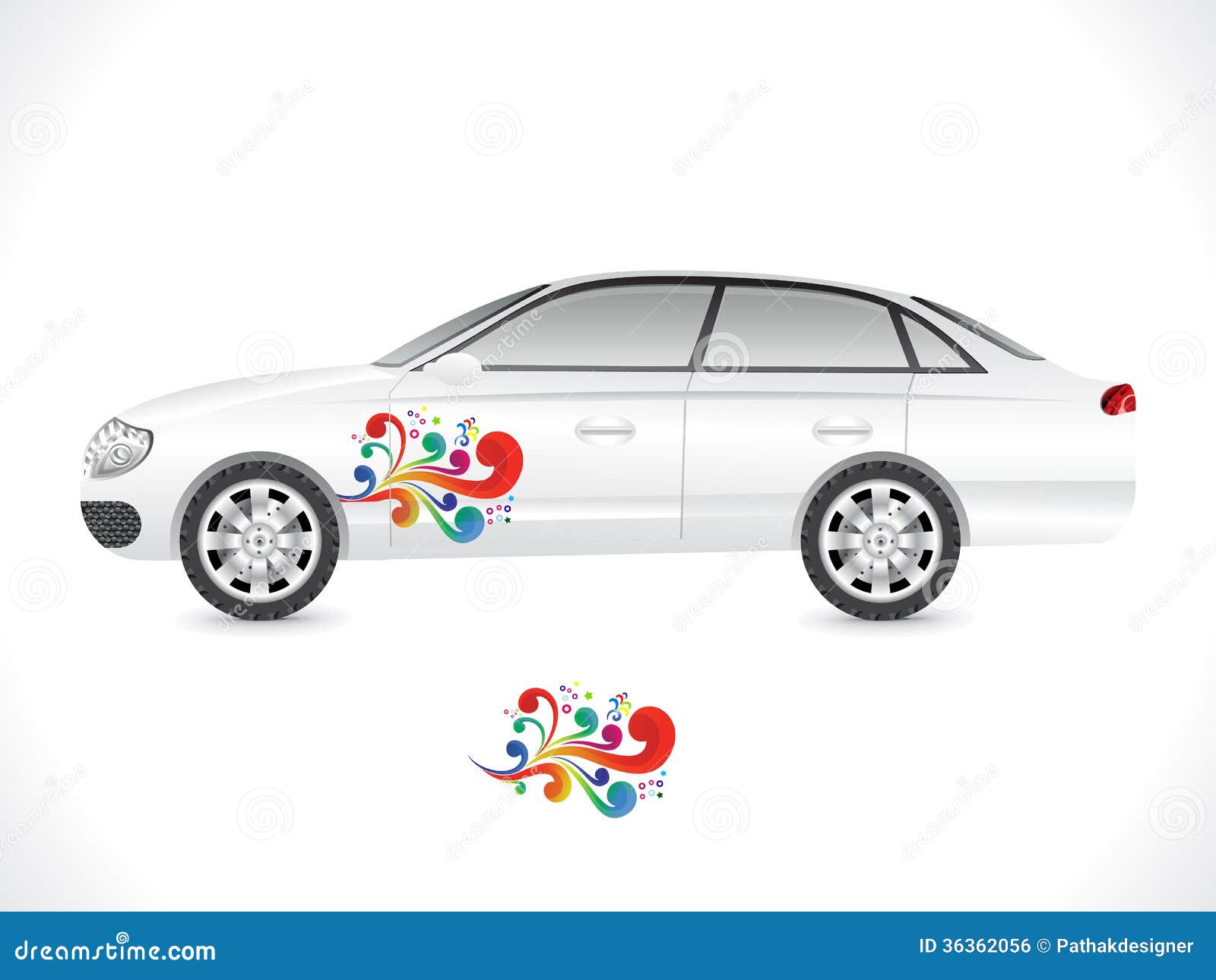 Abstract sedan car sticker stock vector. Illustration of expensive ...