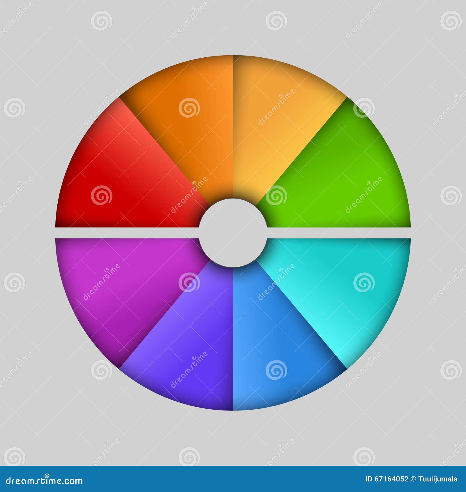 Abstract Segmented Color Semicircle Stock Vector - Illustration of ...