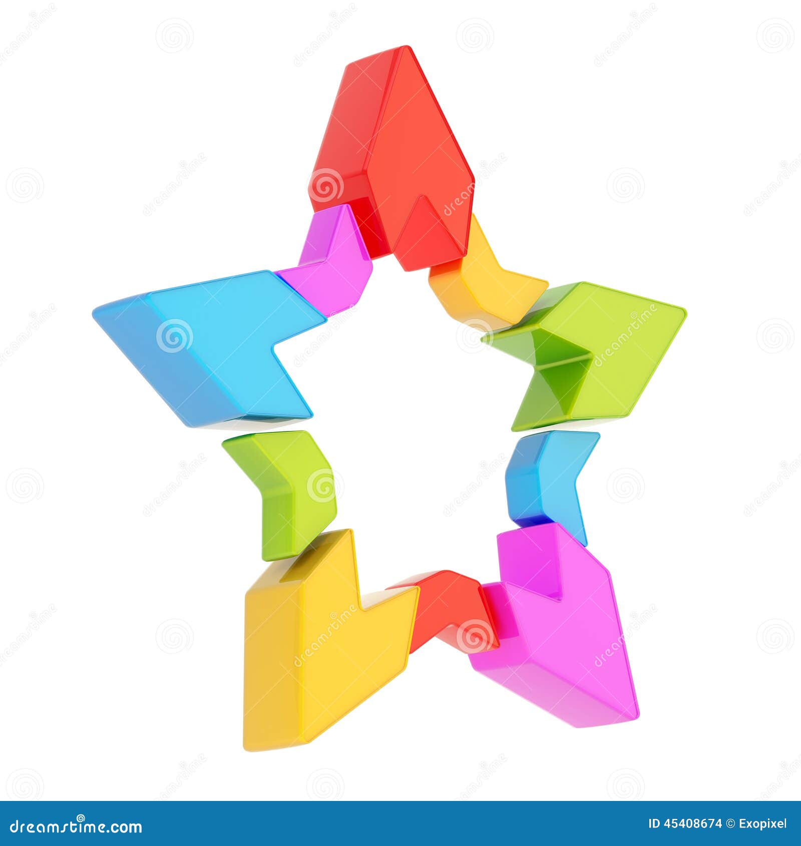 Abstract Segmented Star Isolated Stock Illustration - Illustration of ...