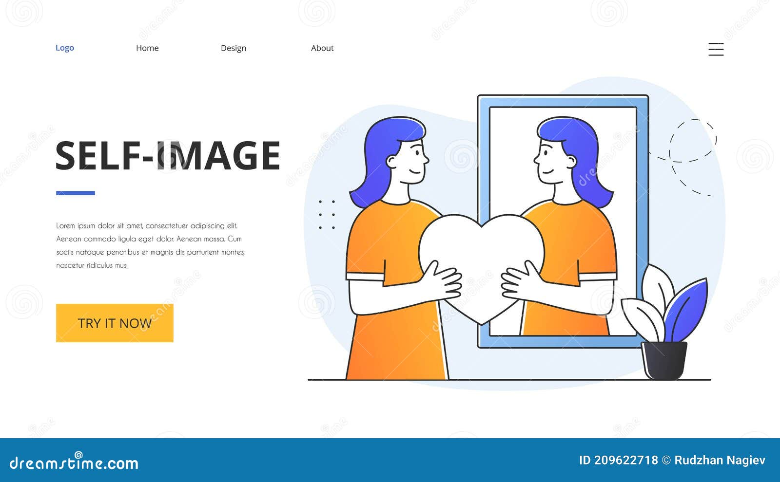 Abstract Self-image Concept Stock Vector - Illustration of improve ...