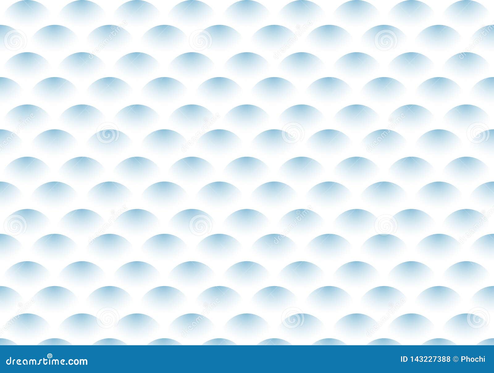 Abstract Semicircle Blue Gradient Wave Pattern on White Background ...