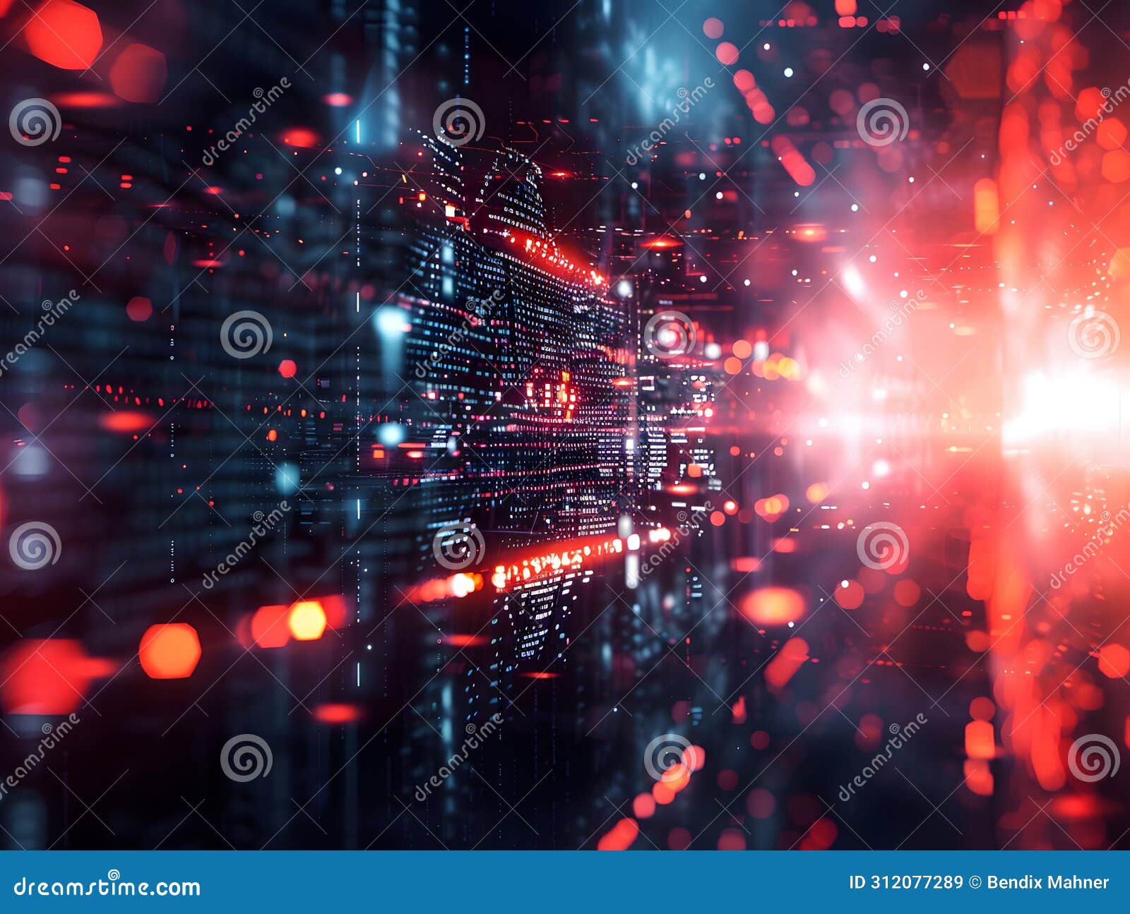 Abstract Sentinel of the Digital Realm - Vibrant Techno Cyber Network ...