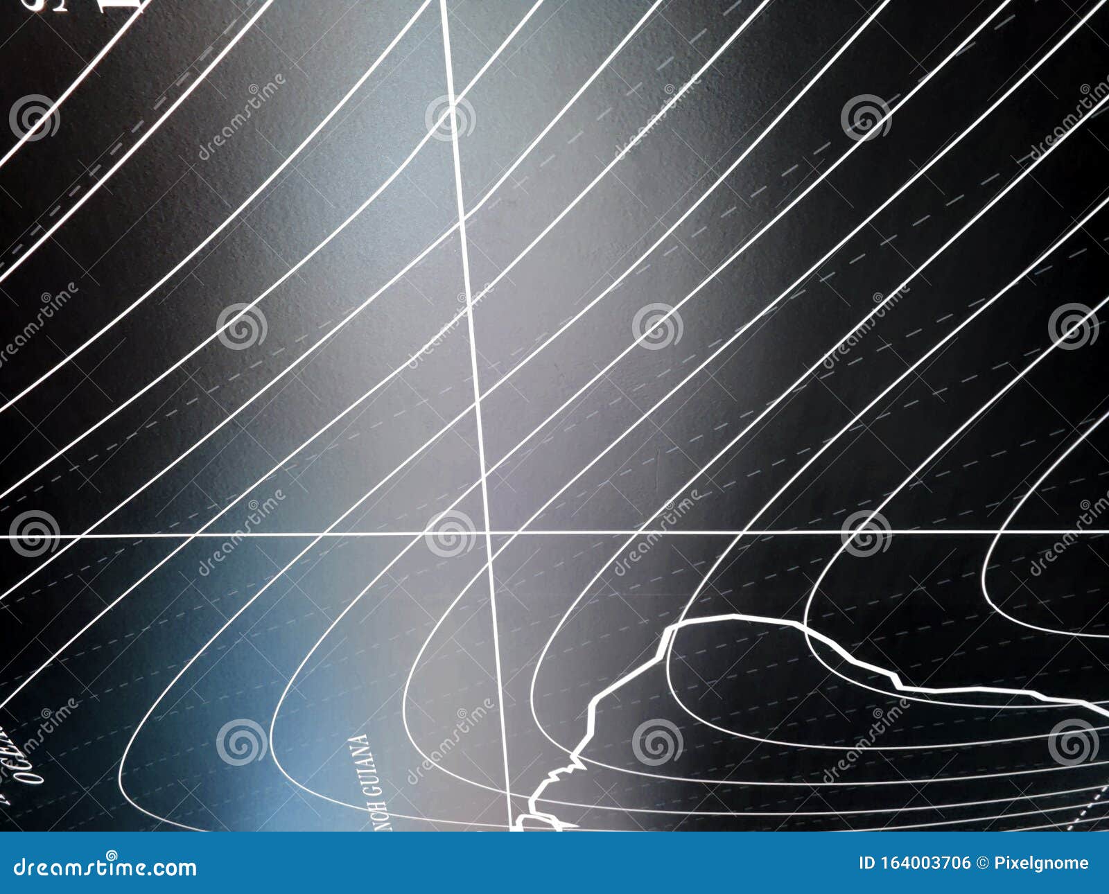 An Abstract Series of Map Lines. Stock Photo - Image of route, guide ...