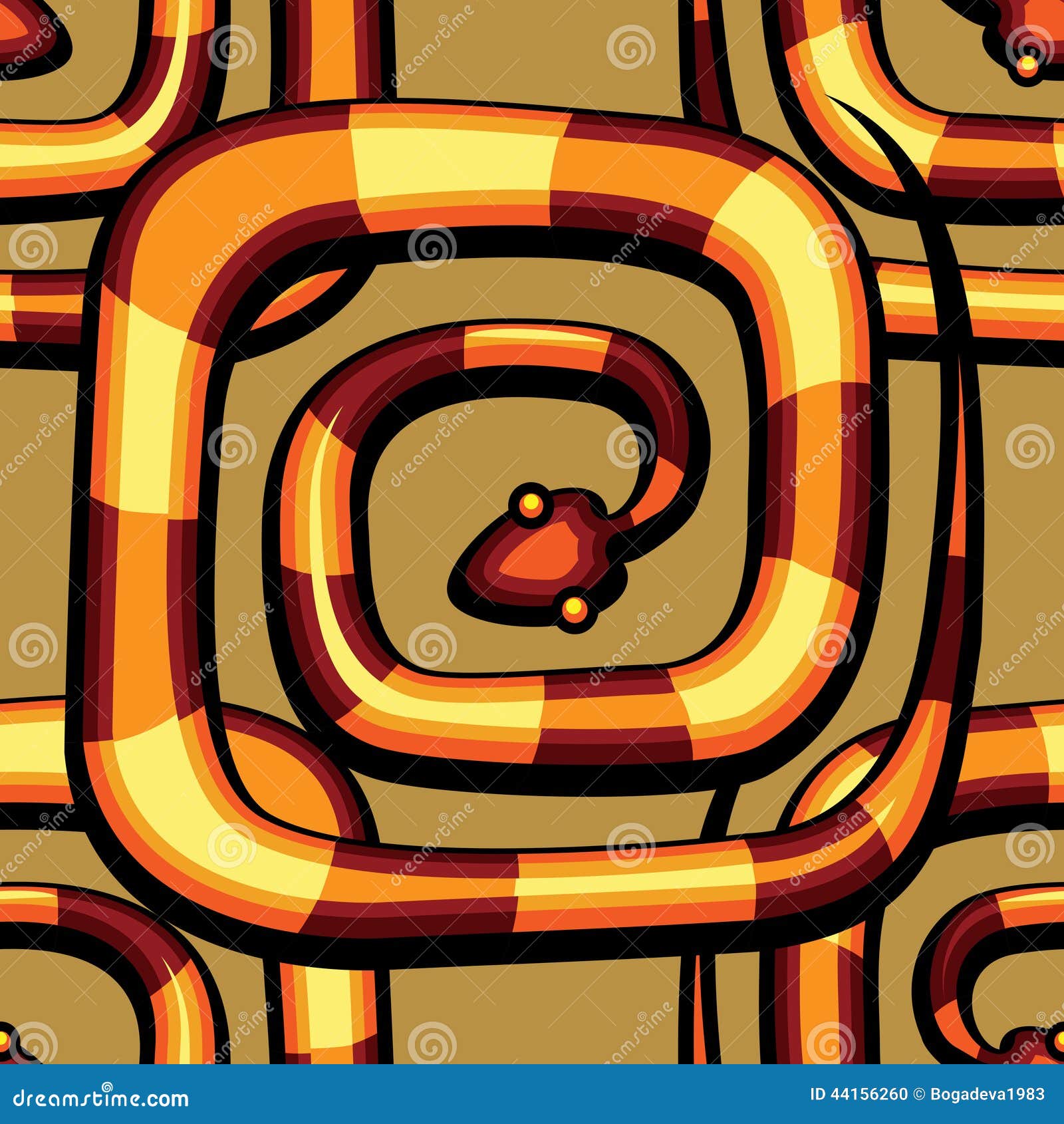 Abstract serpent pattern stock vector. Illustration of colorful - 44156260