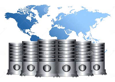 Abstract servers stock illustration. Illustration of router - 22900140